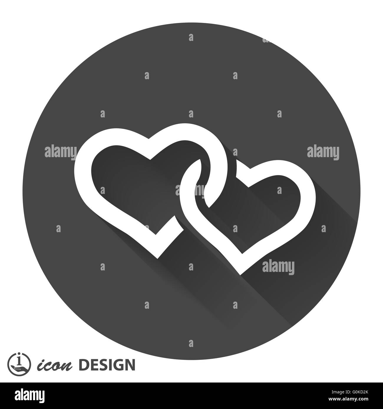 two hearts icon Stock Vector Image & Art - Alamy