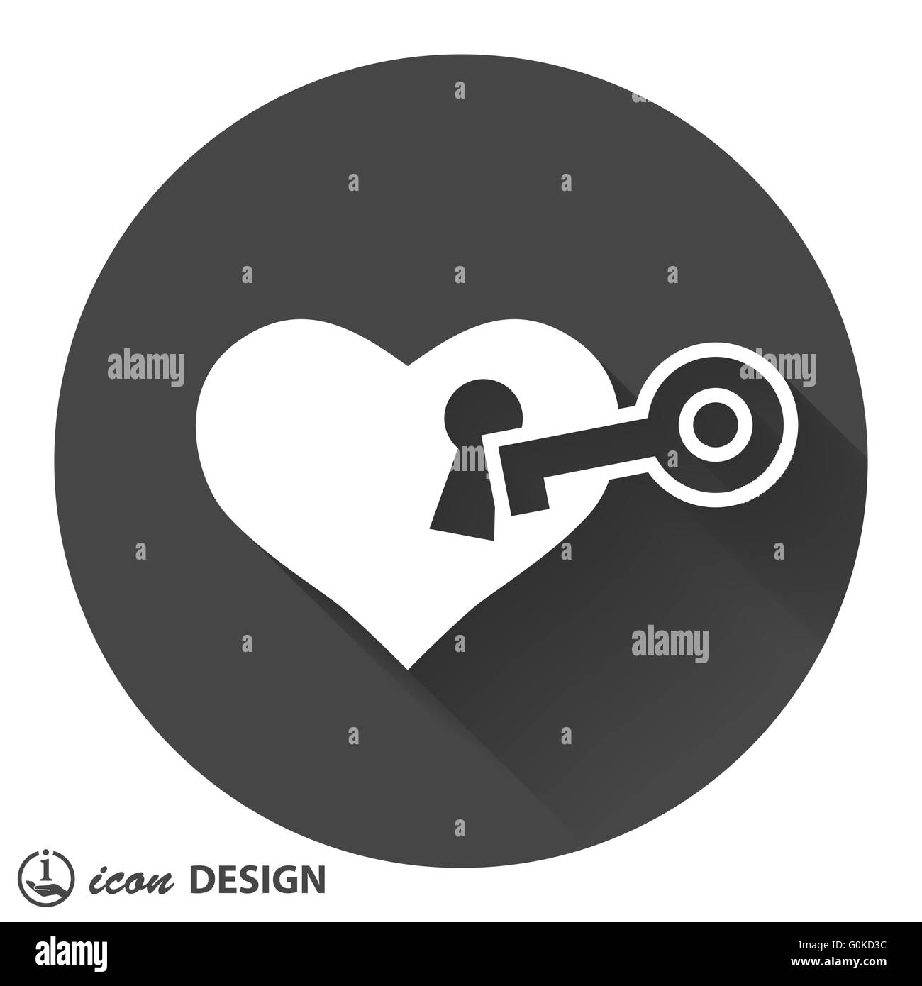 heart with key icon Stock Vector Image & Art - Alamy
