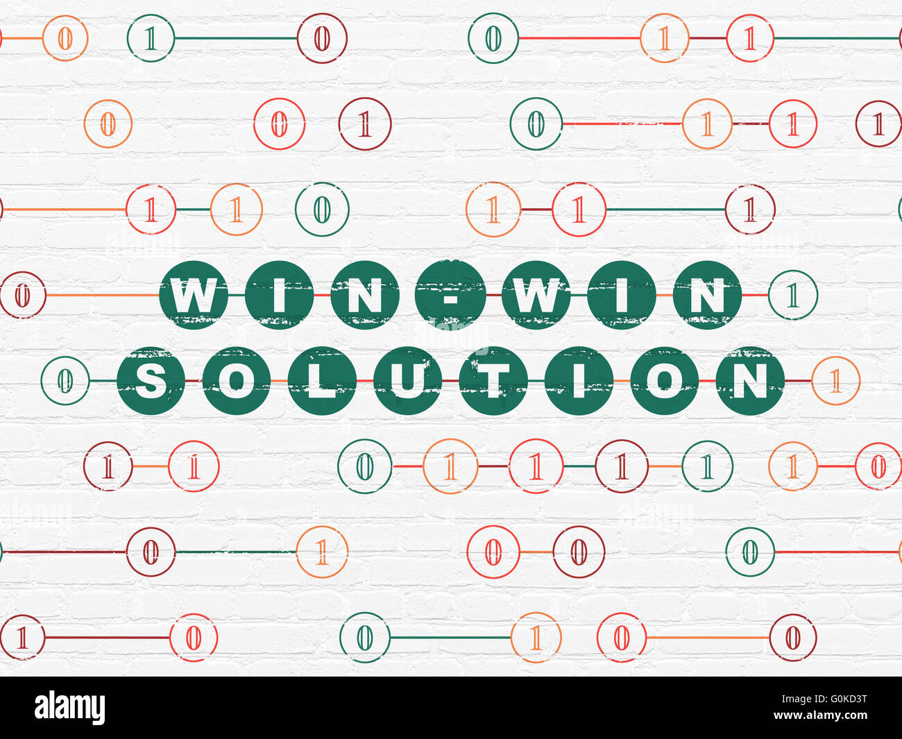 Finance concept: Win-win Solution on wall background Stock Photo - Alamy