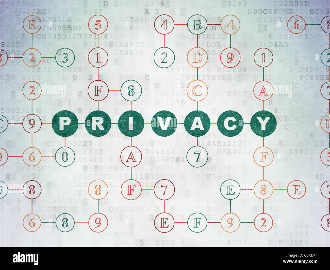 Safety concept: Privacy on Digital Data Paper background Stock Photo ...
