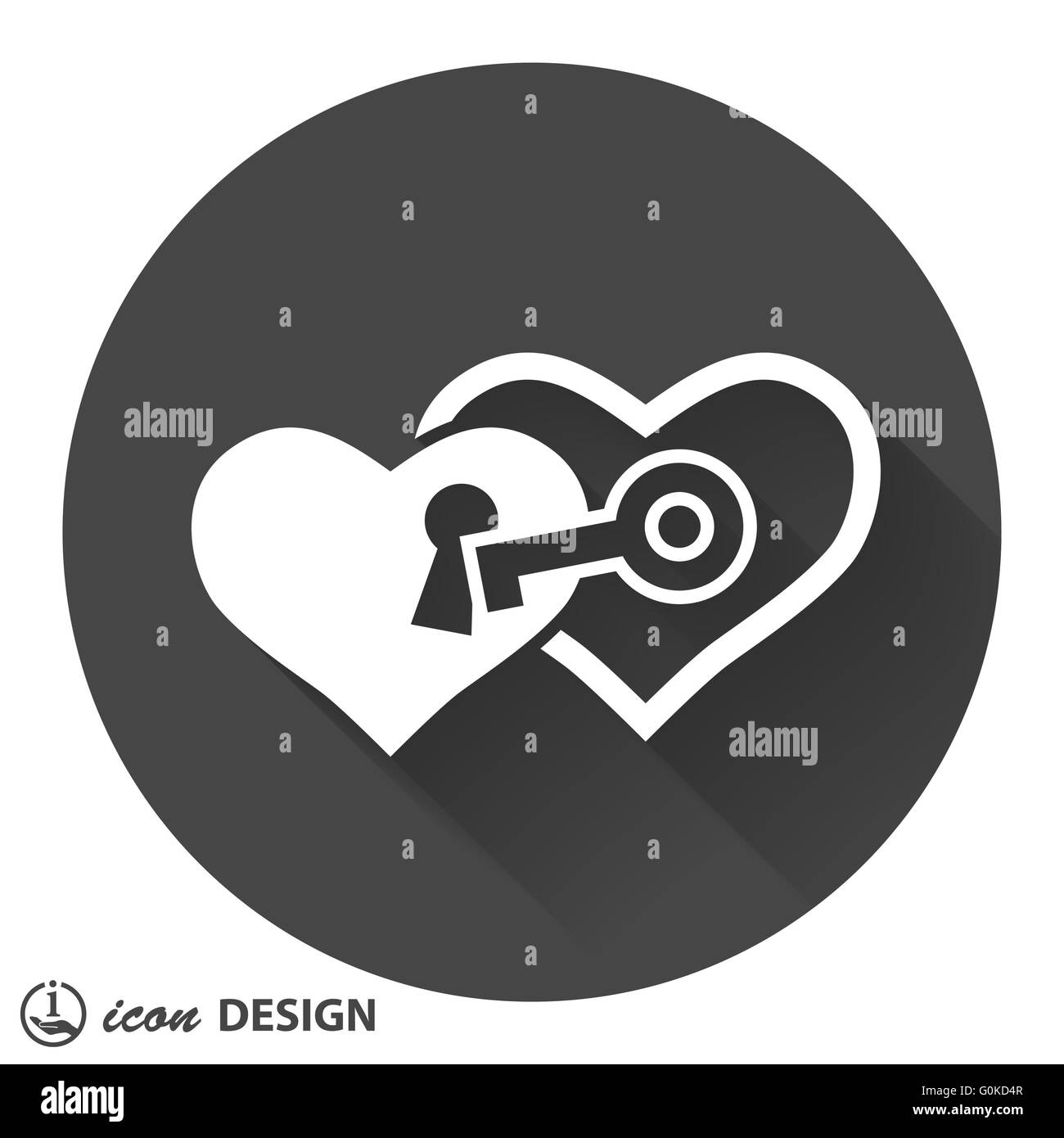 heart with key icon Stock Vector Image & Art - Alamy