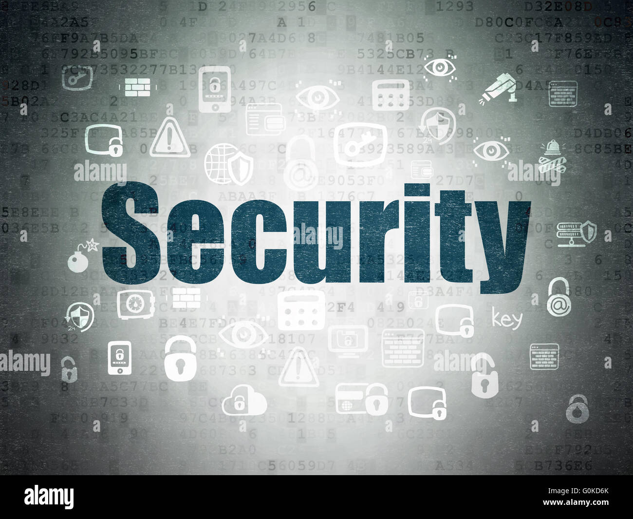 Safety concept: Security on Digital Data Paper background Stock Photo ...