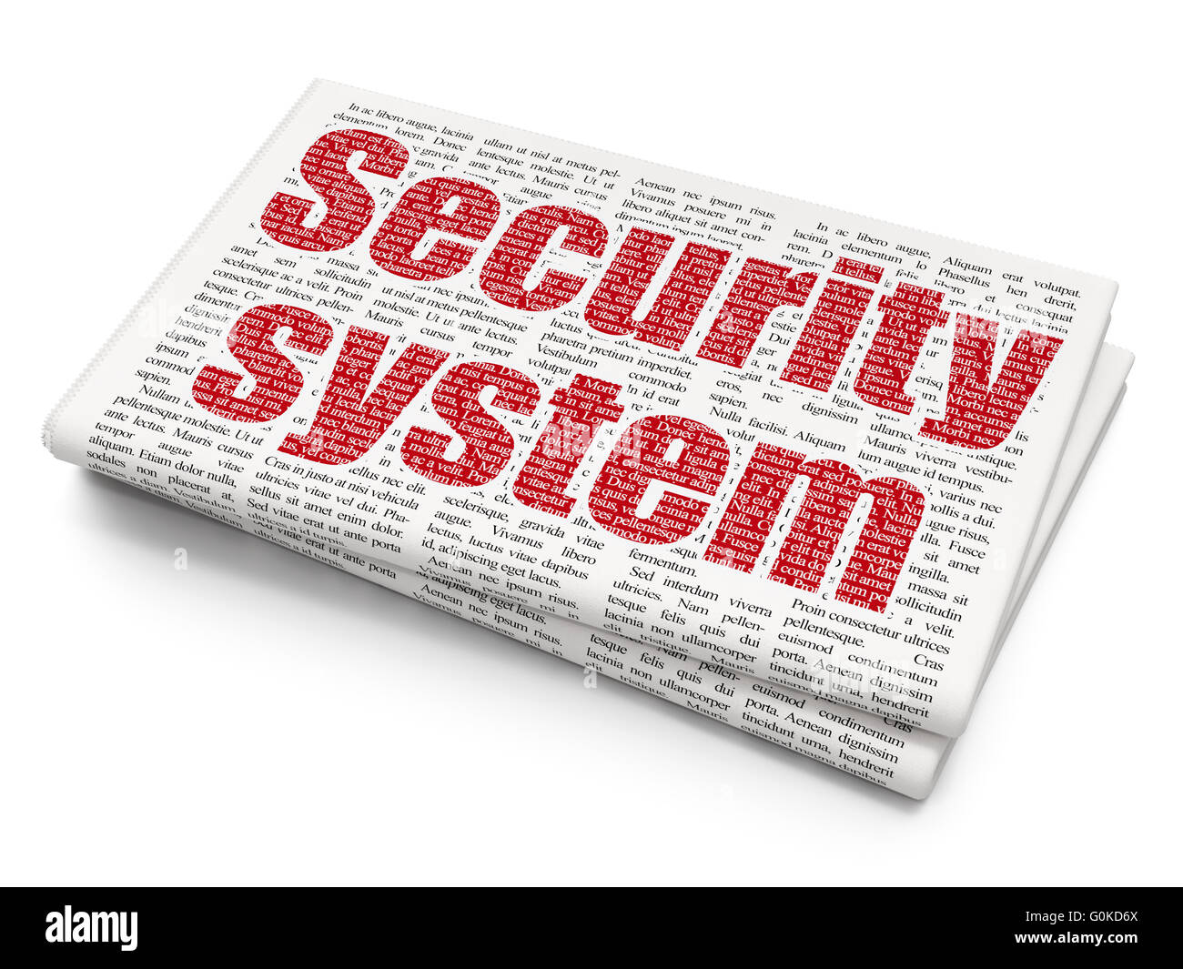 Protection concept: Security System on Newspaper background Stock Photo ...
