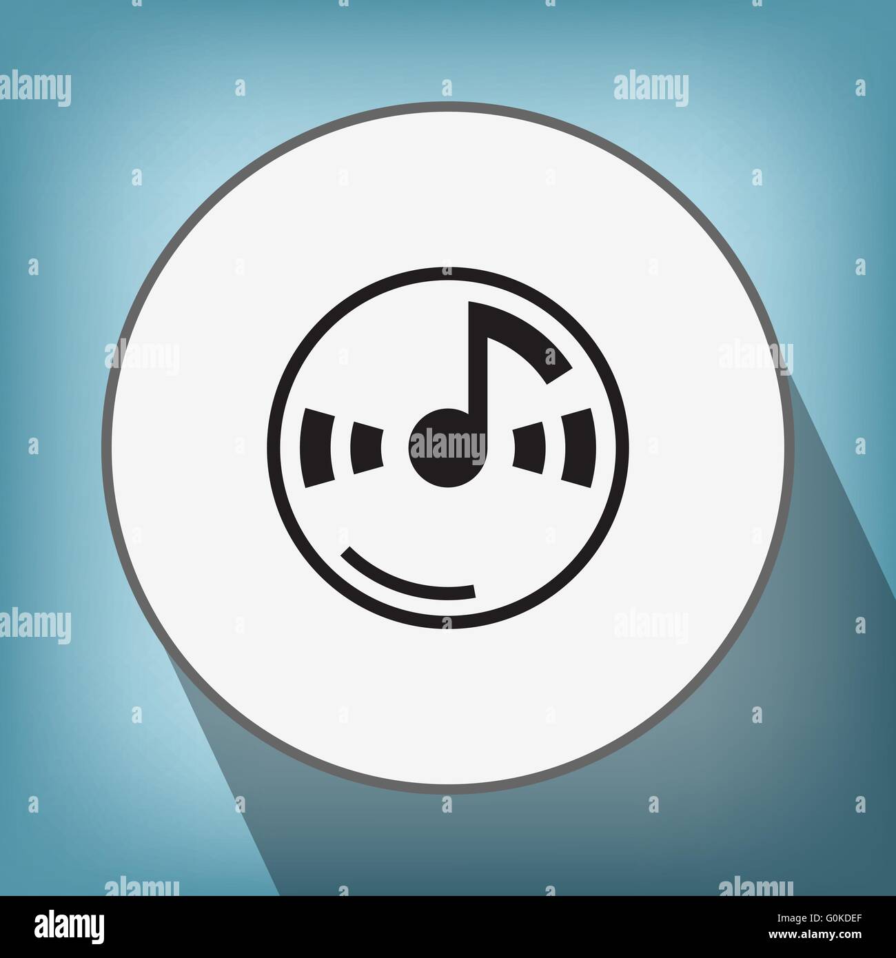 music note on cd icon Stock Vector Image & Art - Alamy