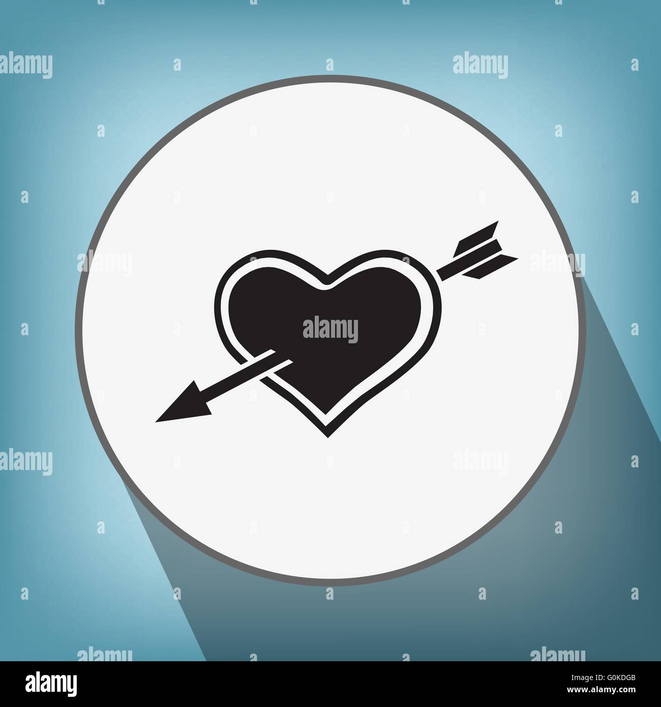 heart with arrow icon Stock Vector Image & Art - Alamy