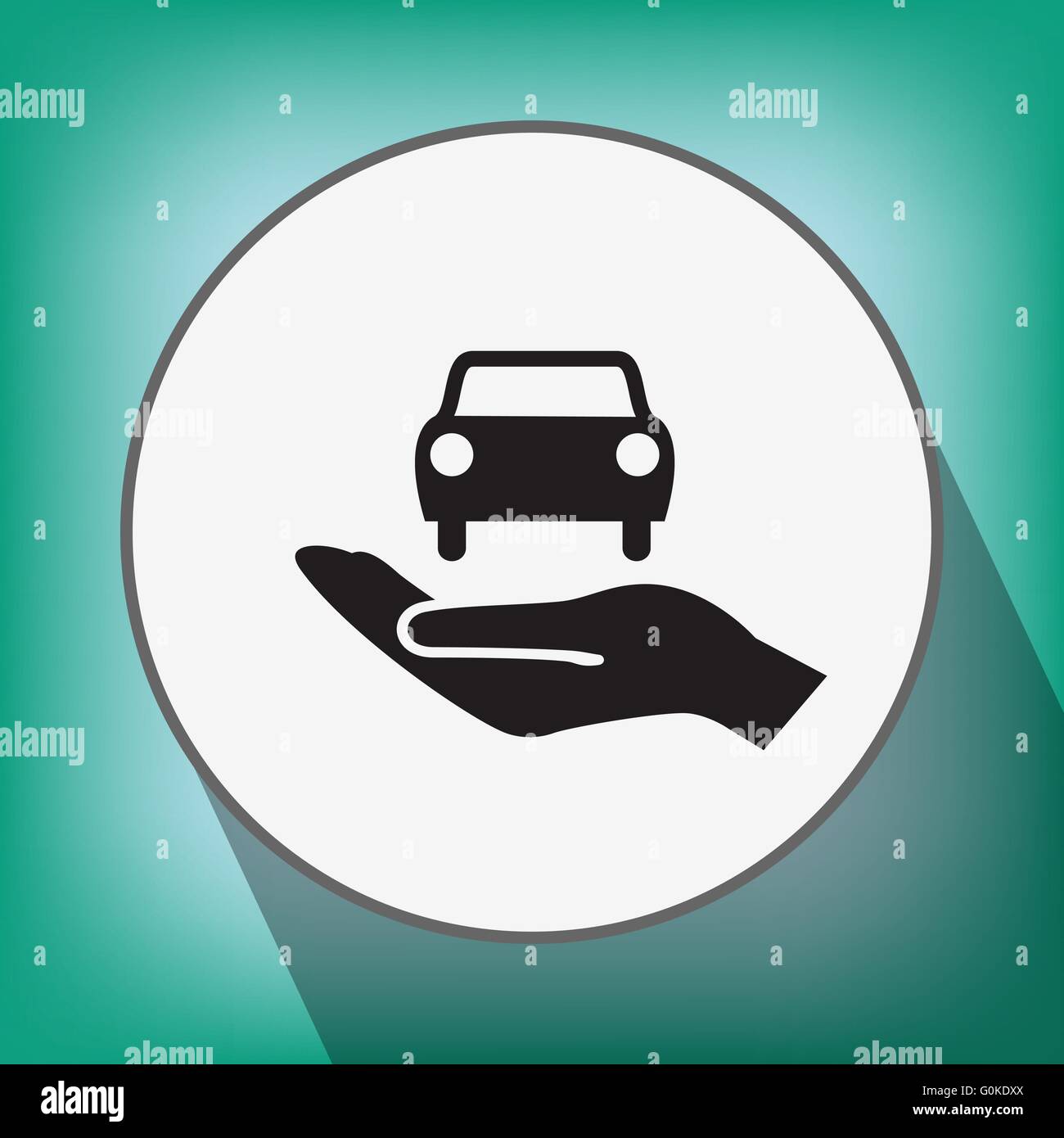 car in hand icon Stock Vector Image & Art - Alamy