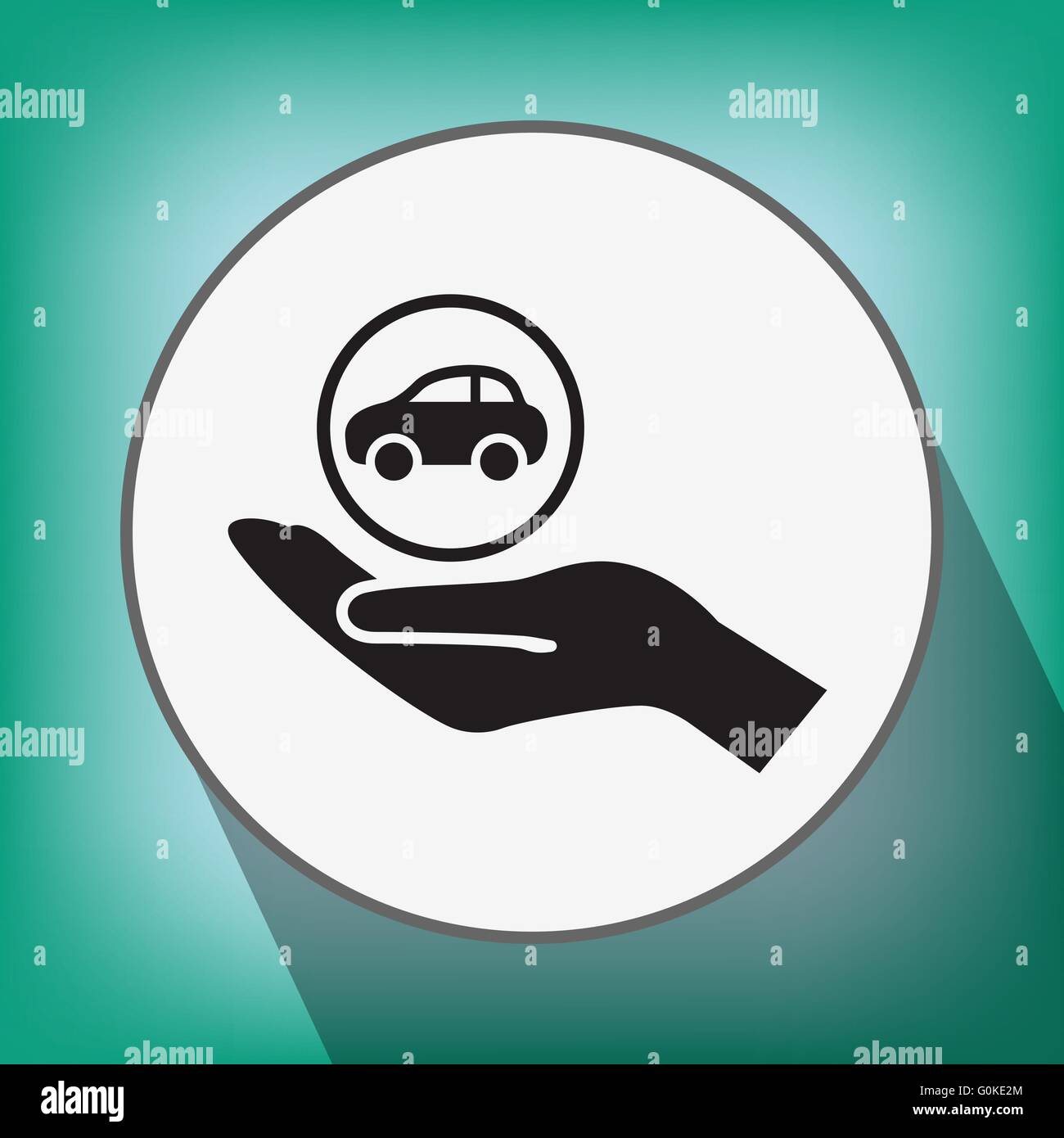 car in hand icon Stock Vector Image & Art - Alamy