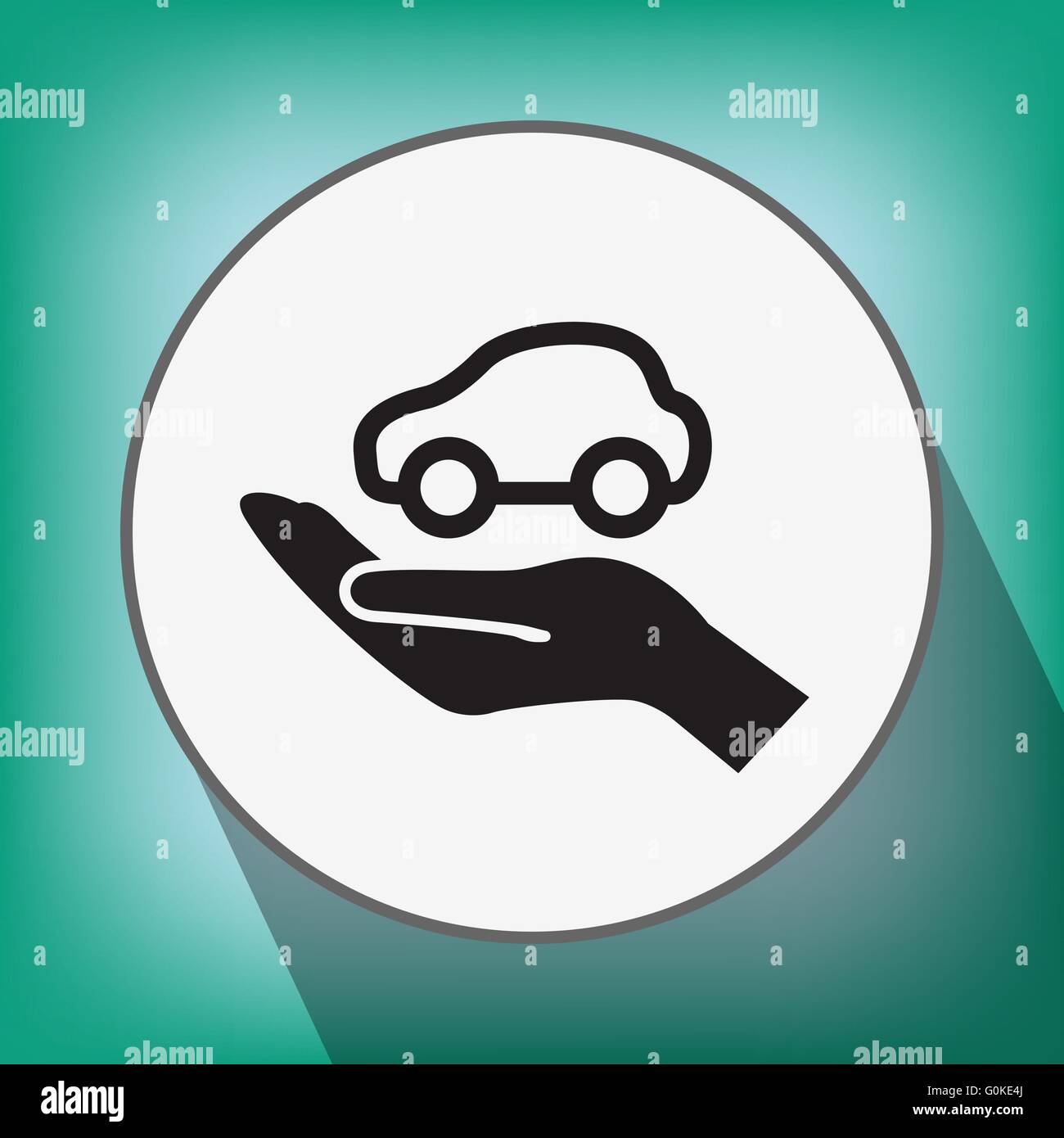 car in hand icon Stock Vector Image & Art - Alamy