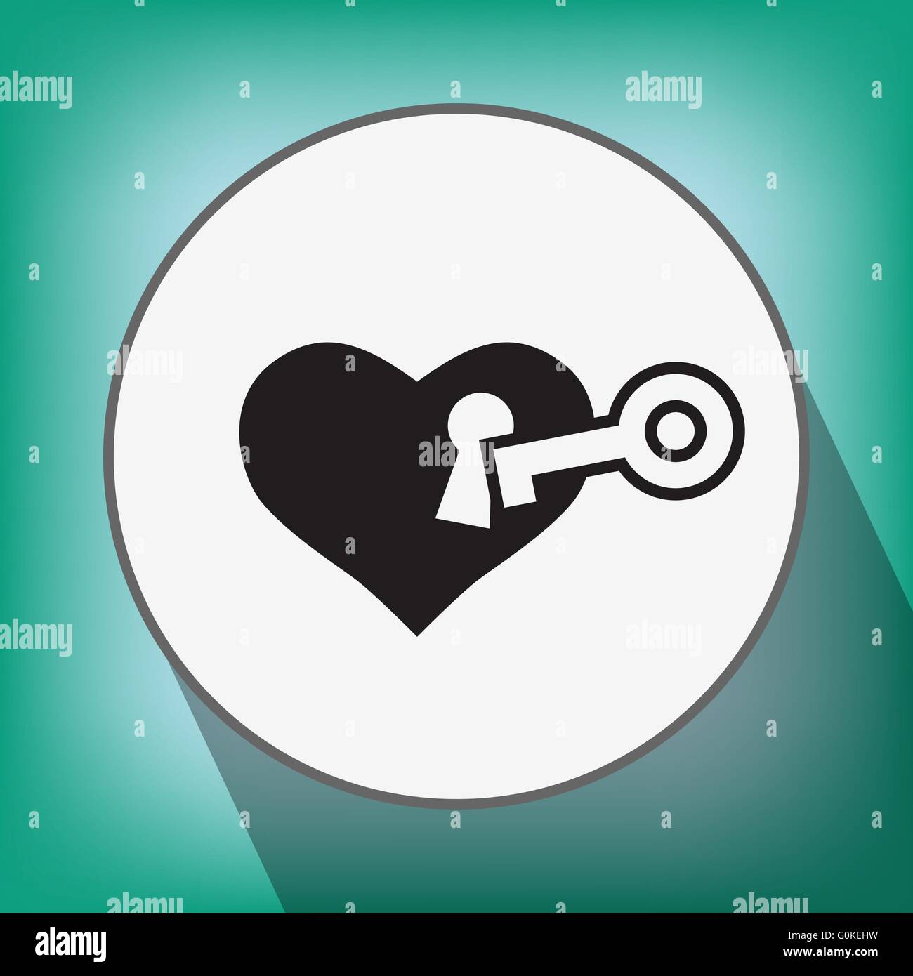 heart with key icon Stock Vector Image & Art - Alamy
