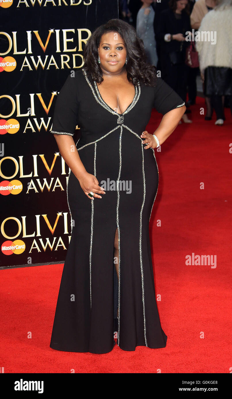 April 3, 2016 - Amber Riley attending The Olivier Awards 2016 at Royal ...