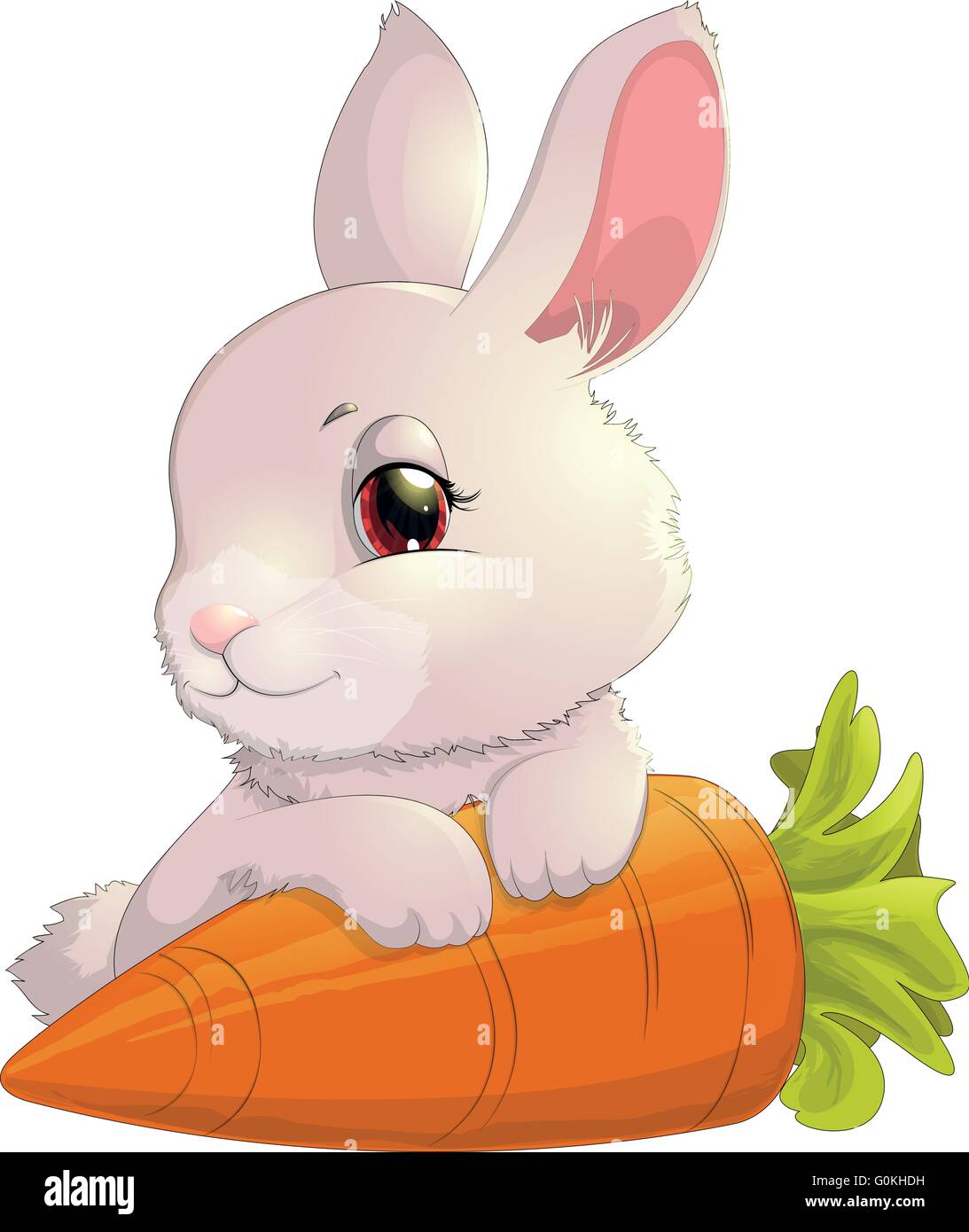 rabbit on carrot Stock Vector Image & Art - Alamy