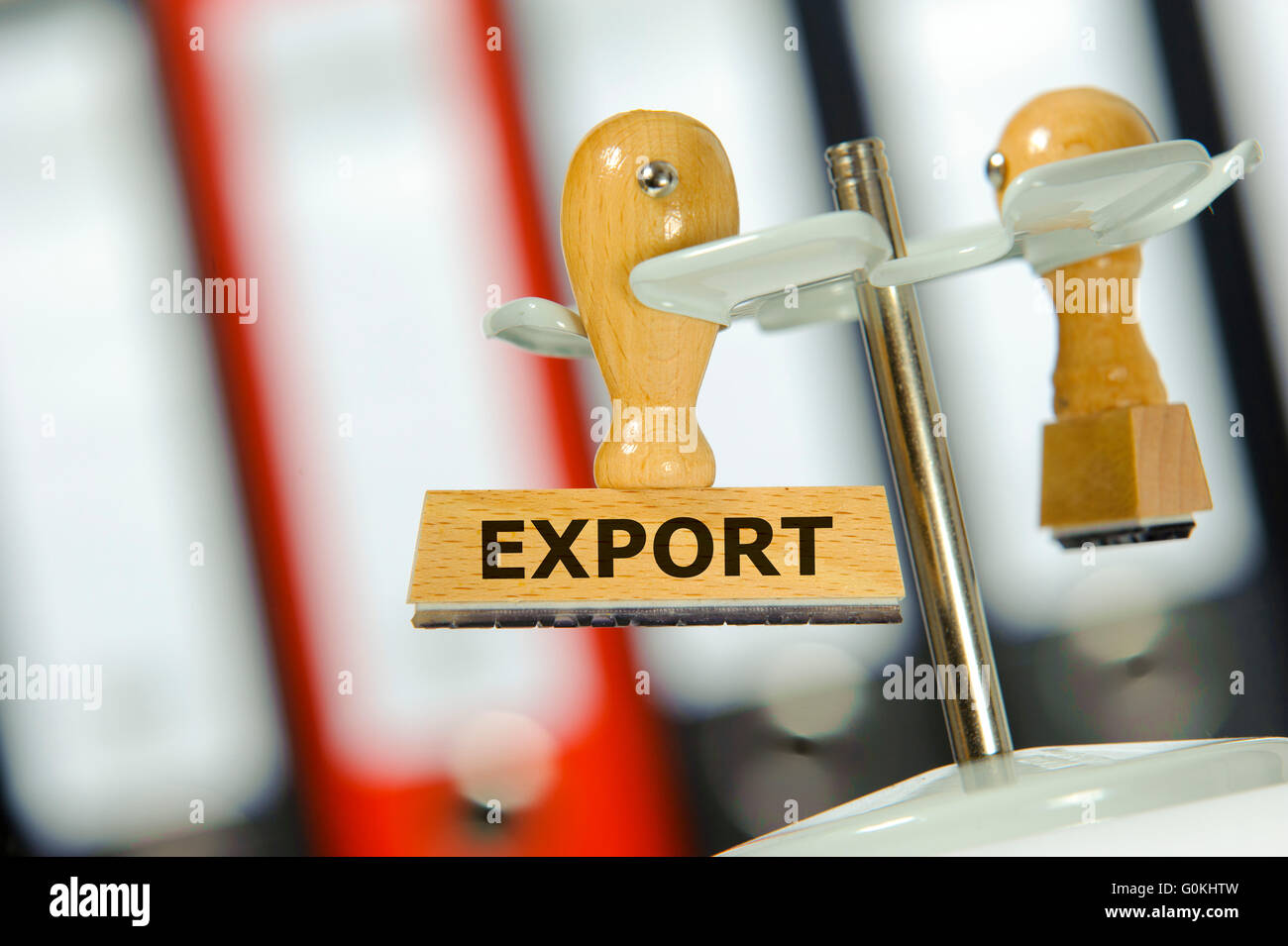 export printed on rubber stamp Stock Photo - Alamy
