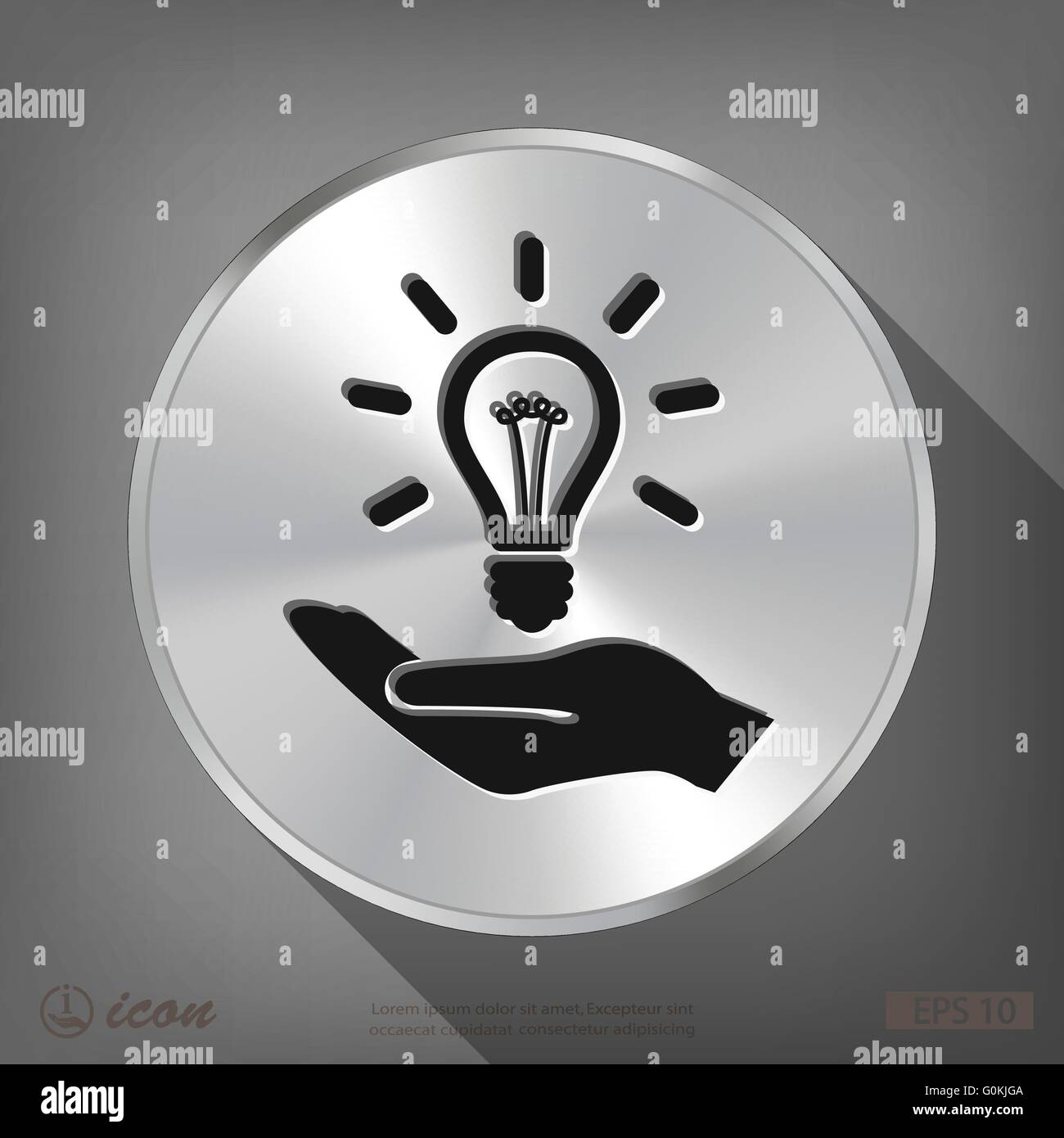 Pictograph of light bulb Stock Vector Image & Art - Alamy
