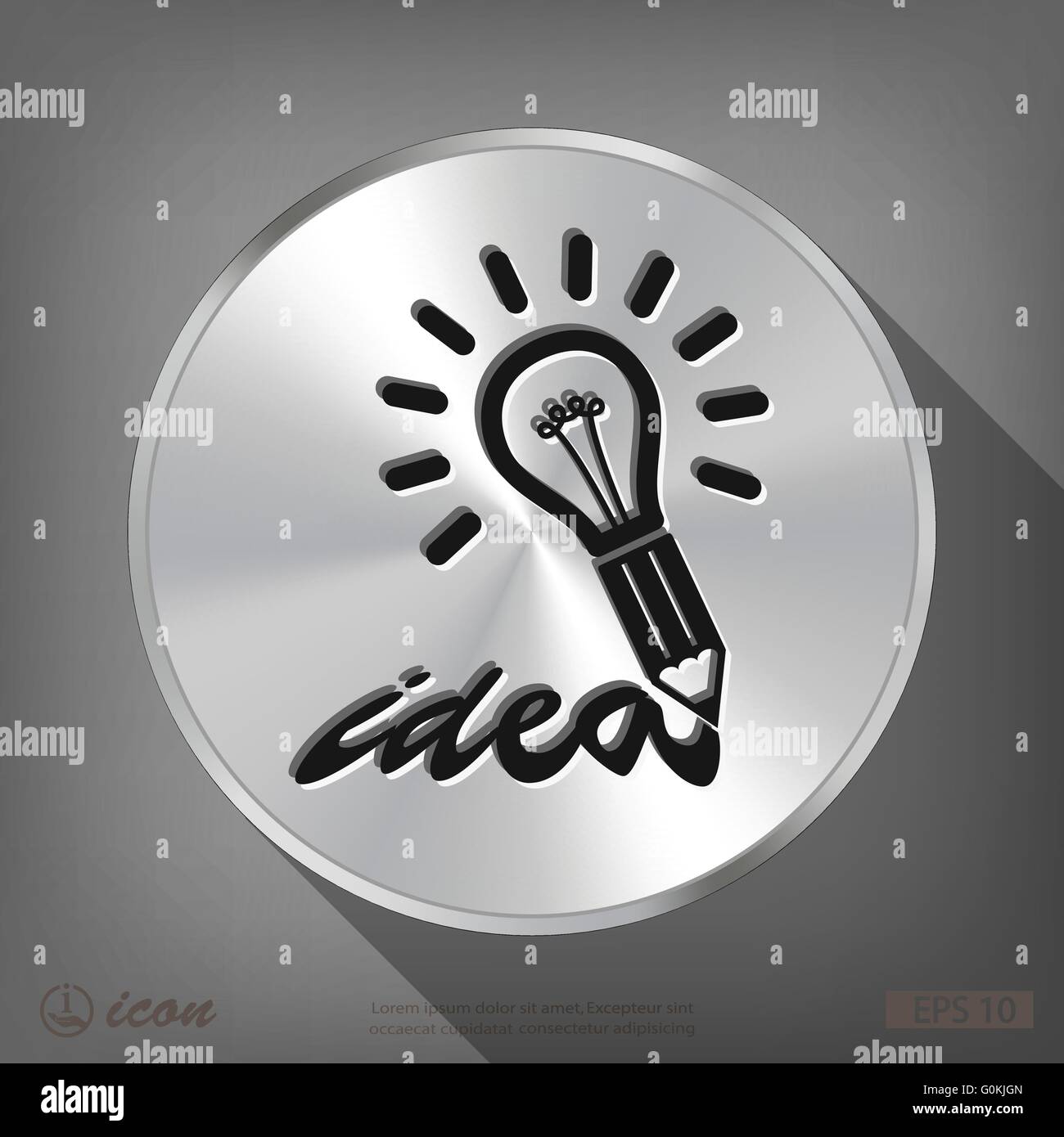 Pictograph of light bulb Stock Vector Image & Art - Alamy