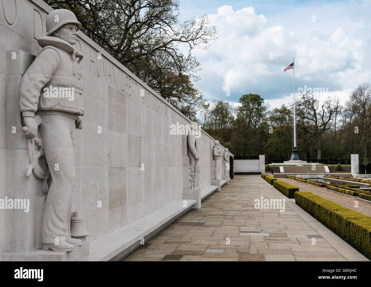 Large monument in the shape of a US serviceman as seen in the American ...