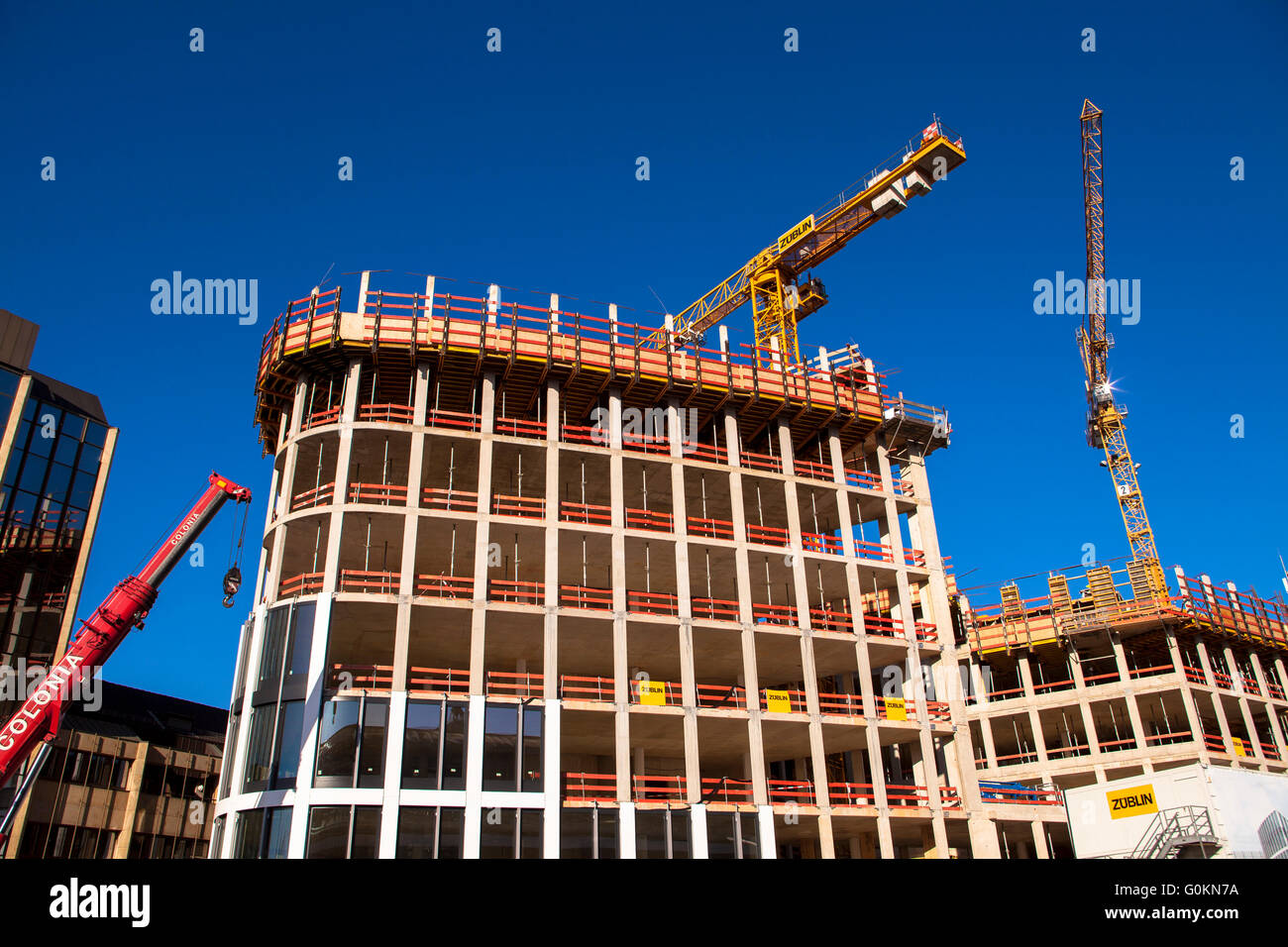 Europe, Germany, Cologne, construction site of the office building ...
