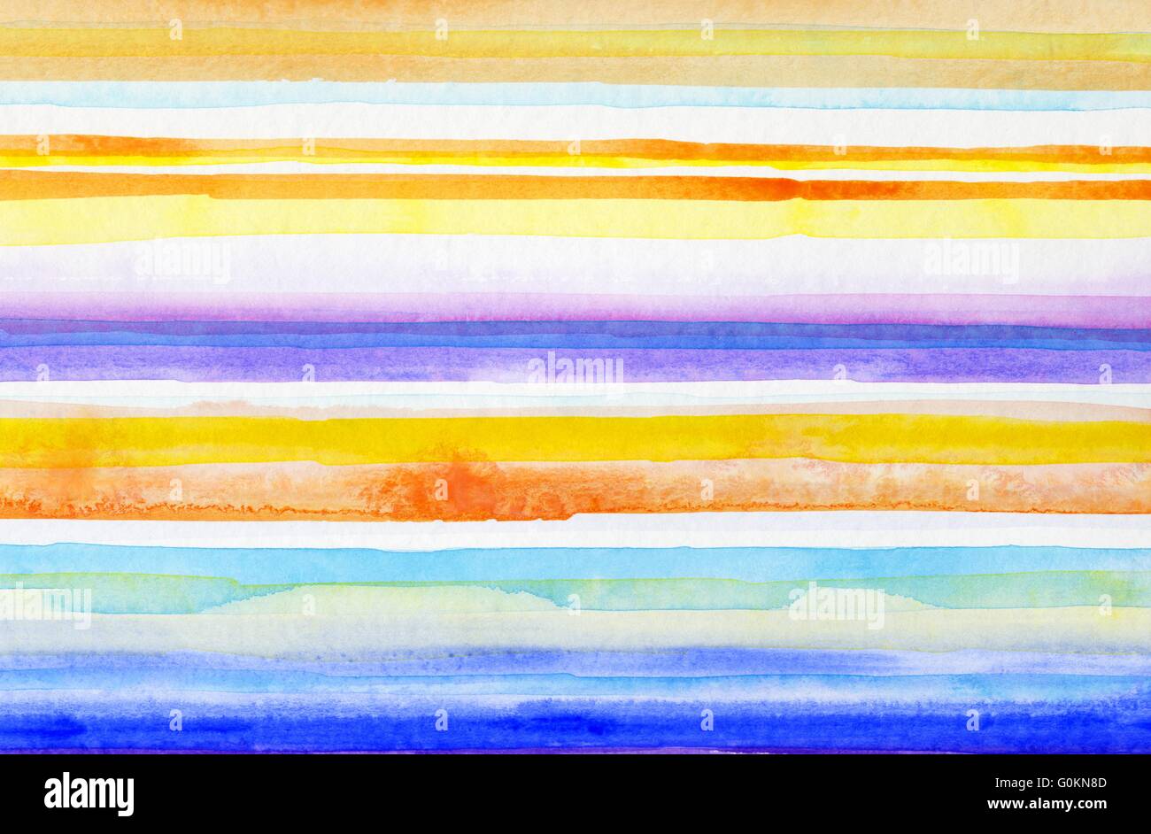 hand painted watercolor stripes texture Stock Photo - Alamy