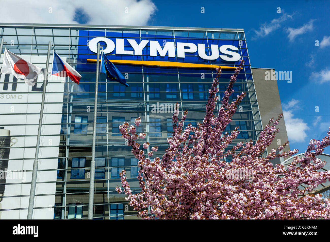 Olympus headquarters on Evropska street, Prague, Czech Republic Stock ...