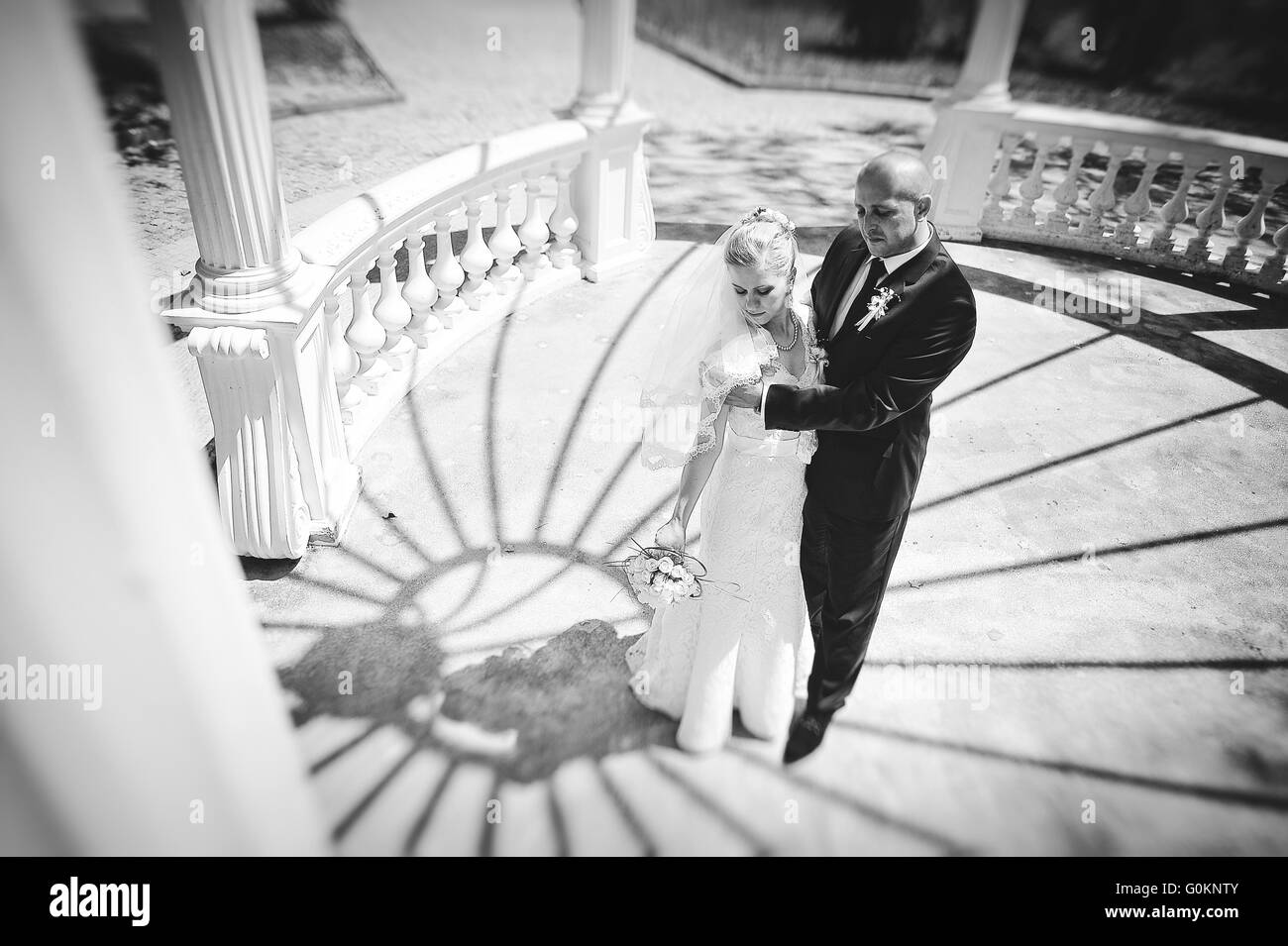 Beautiful wedding husband wife lovers Black and White Stock Photos ...