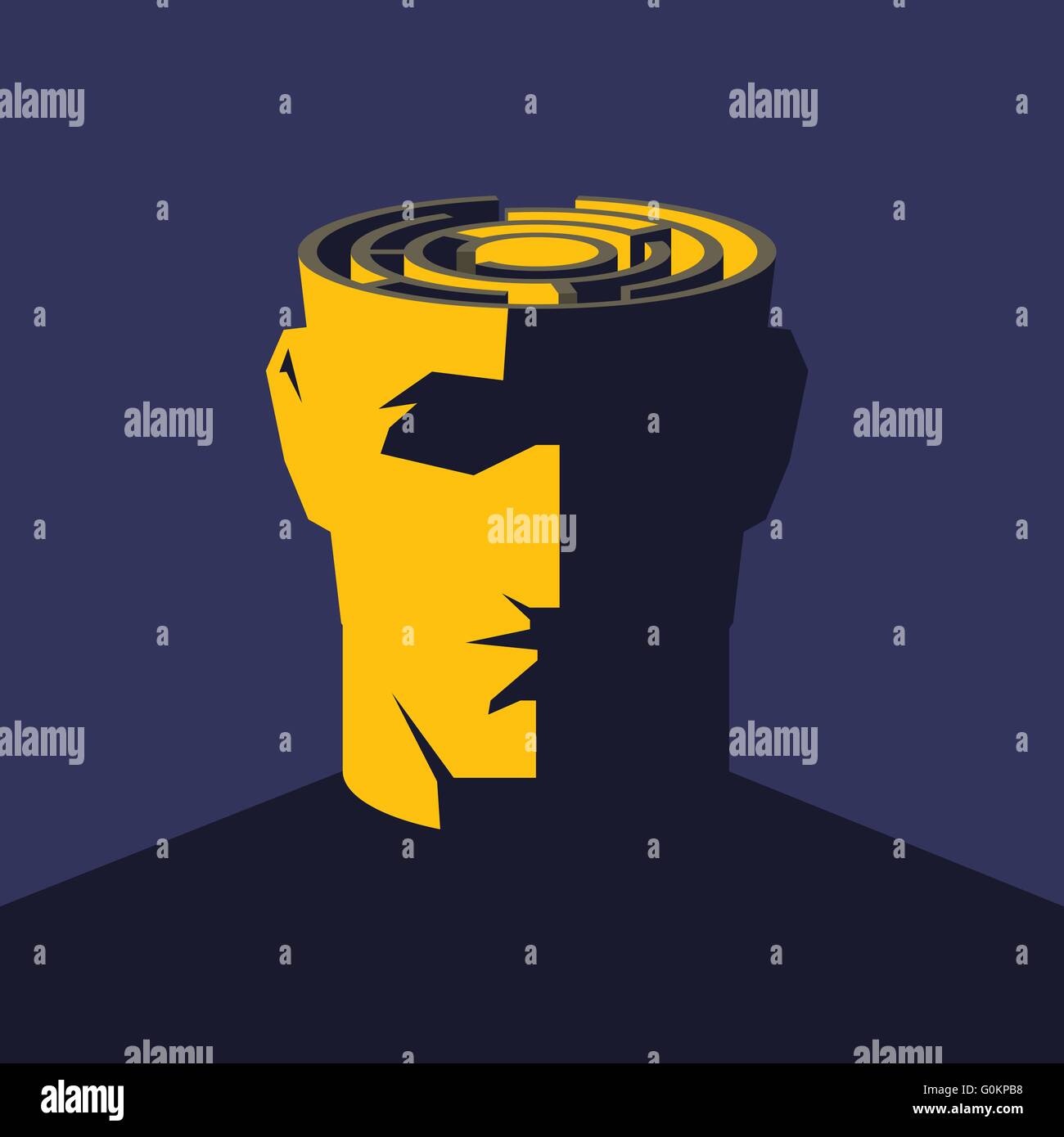 Inside labyrinth Stock Vector Images - Alamy