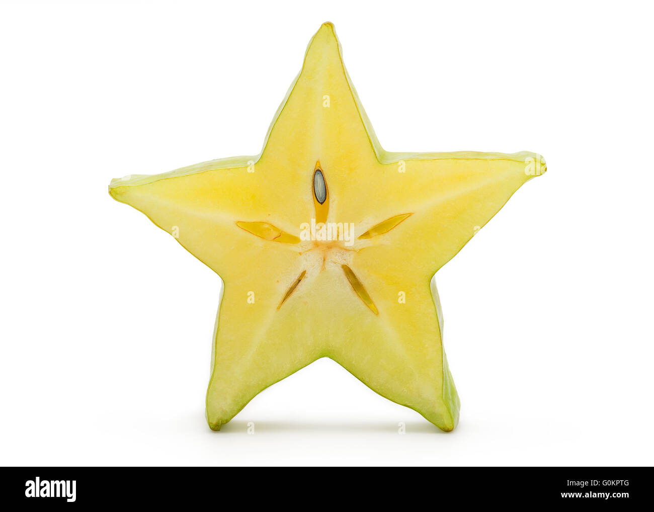 Fresh Carambola Isolated on White Background in Full Depth of Field ...