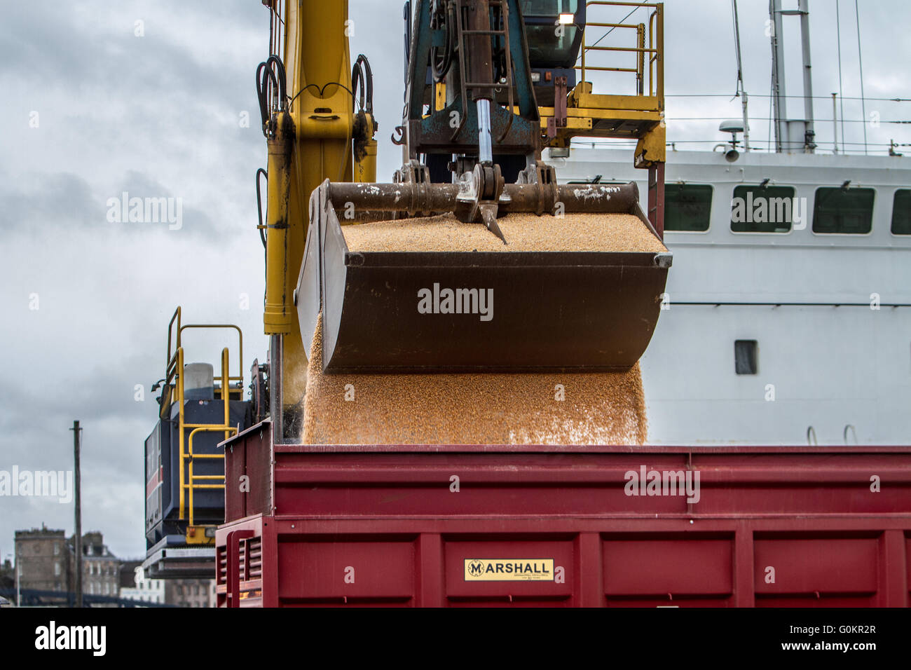 Tanker being unloaded of cargo Stock Photo - Alamy