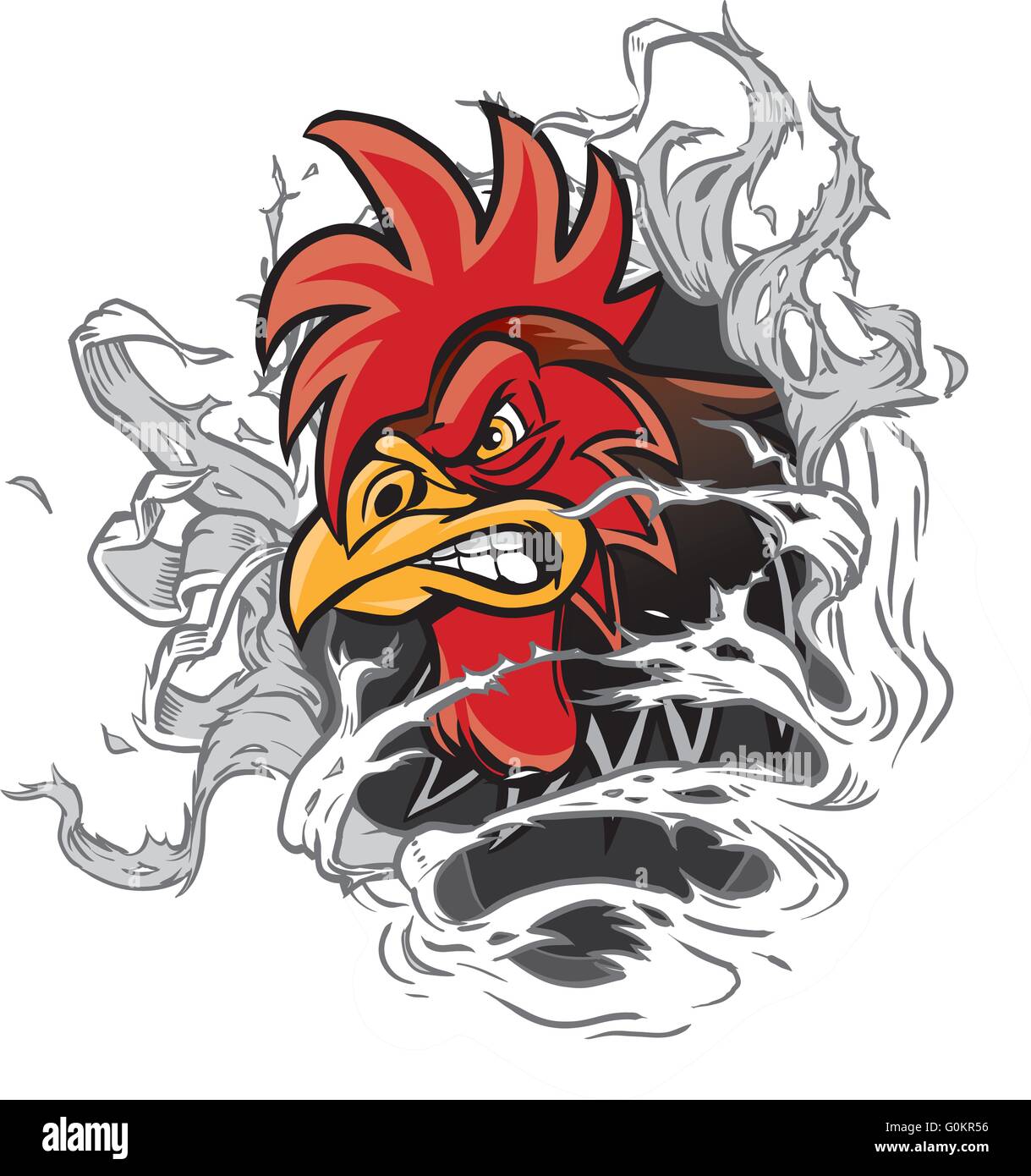 Angry Rooster Cartoon