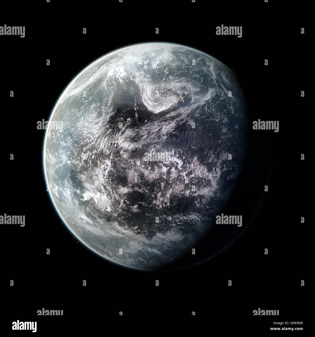 Fantasy Alien Exo Planet isolated galaxy space Stock Photo - Alamy