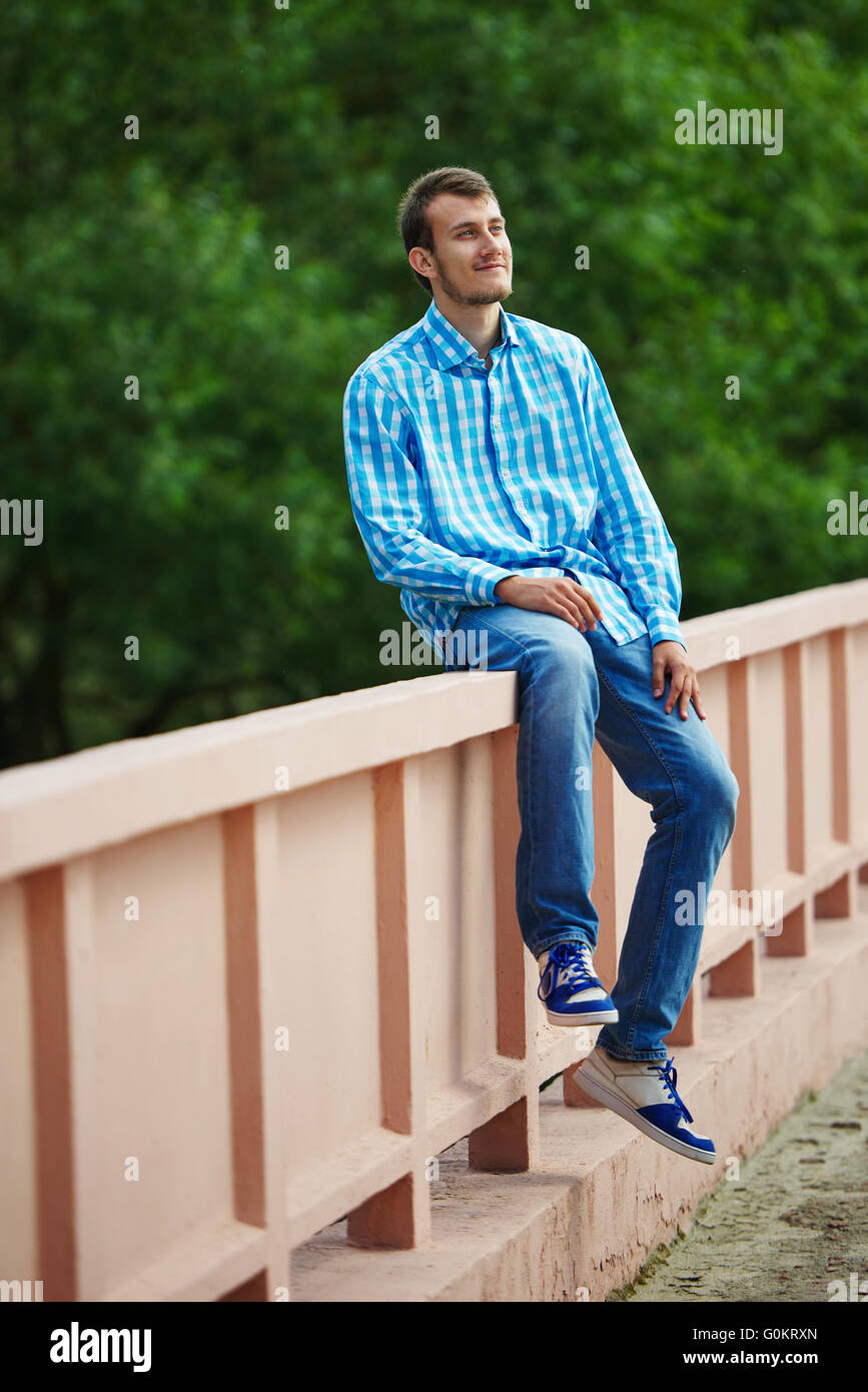 carefree happy young man Stock Photo - Alamy