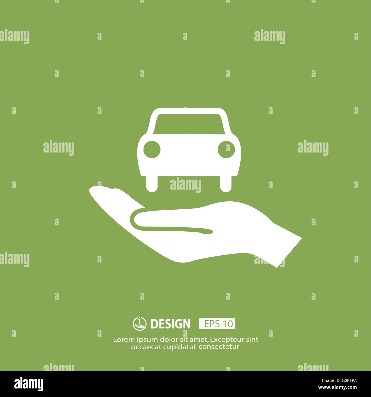 car in hand icon Stock Vector Image & Art - Alamy