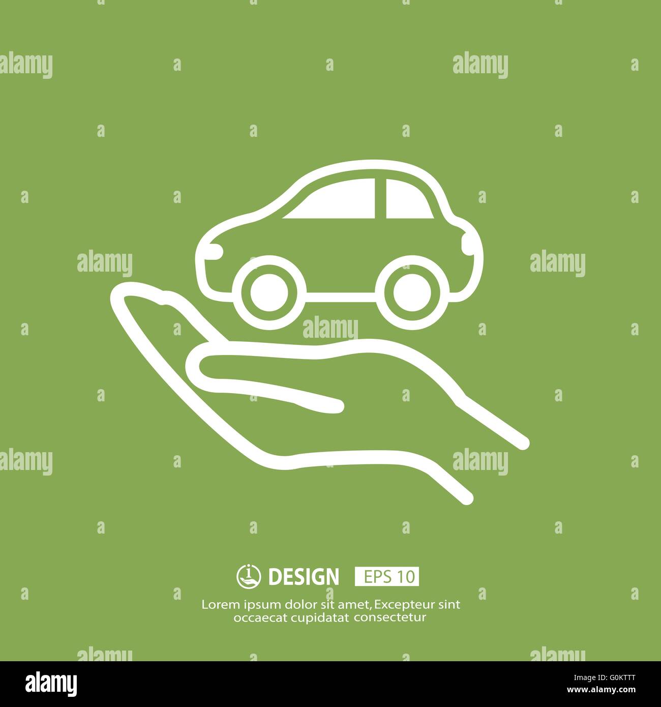 car in hand icon Stock Vector Image & Art - Alamy