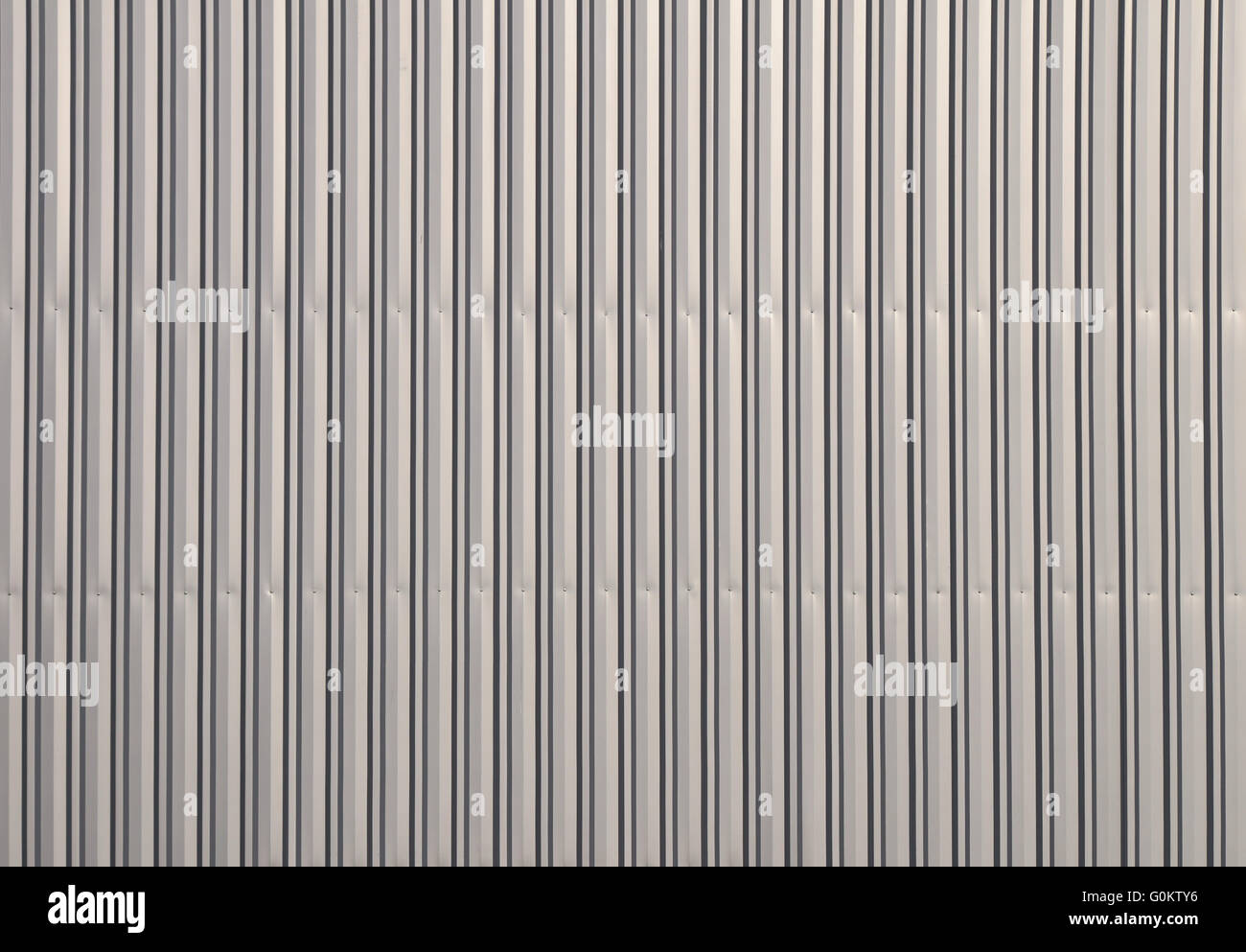 Unpainted aluminum grey corrugated goffered metal wall texture Stock ...