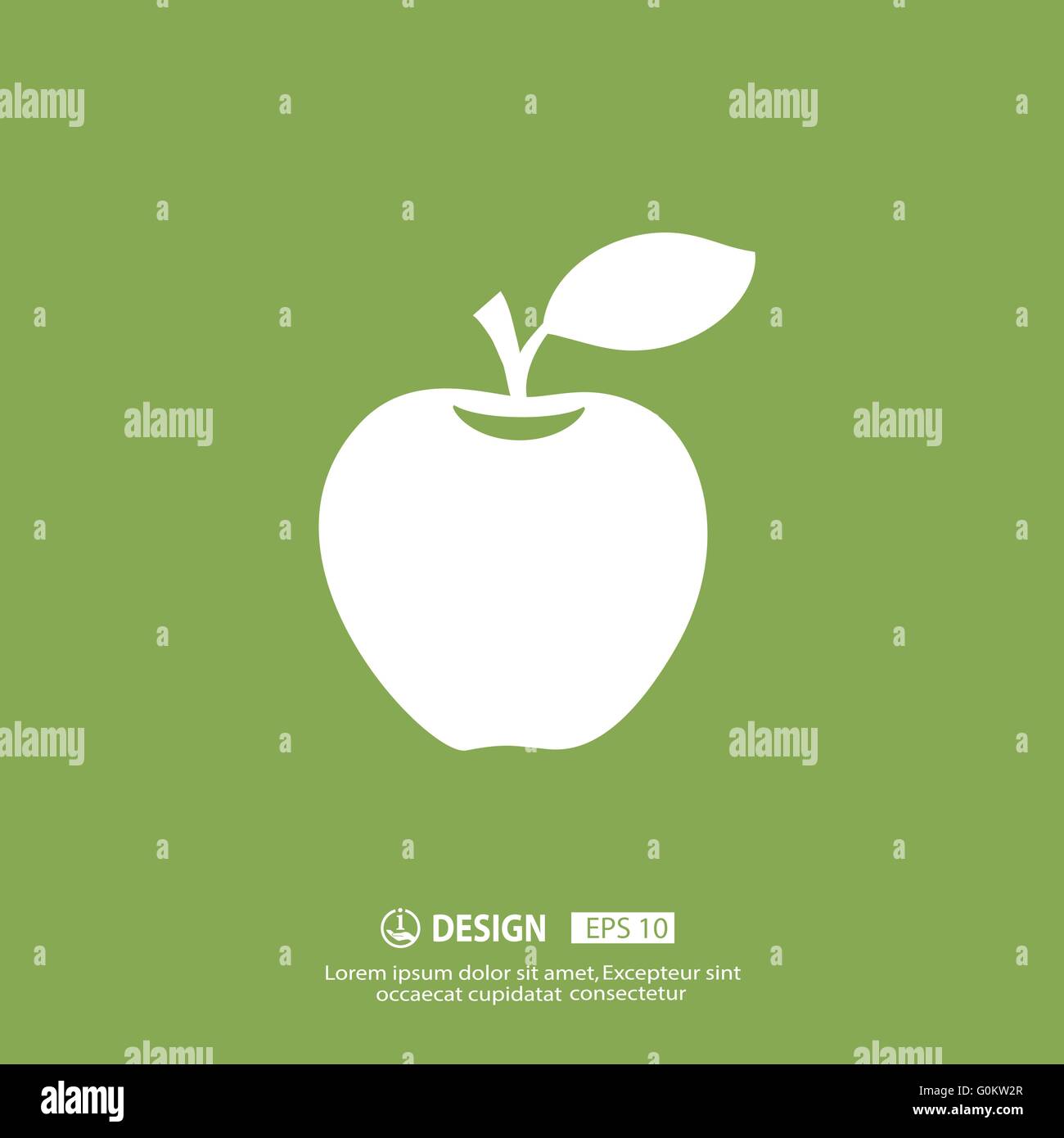 Apple icon vector vectors hi-res stock photography and images - Alamy