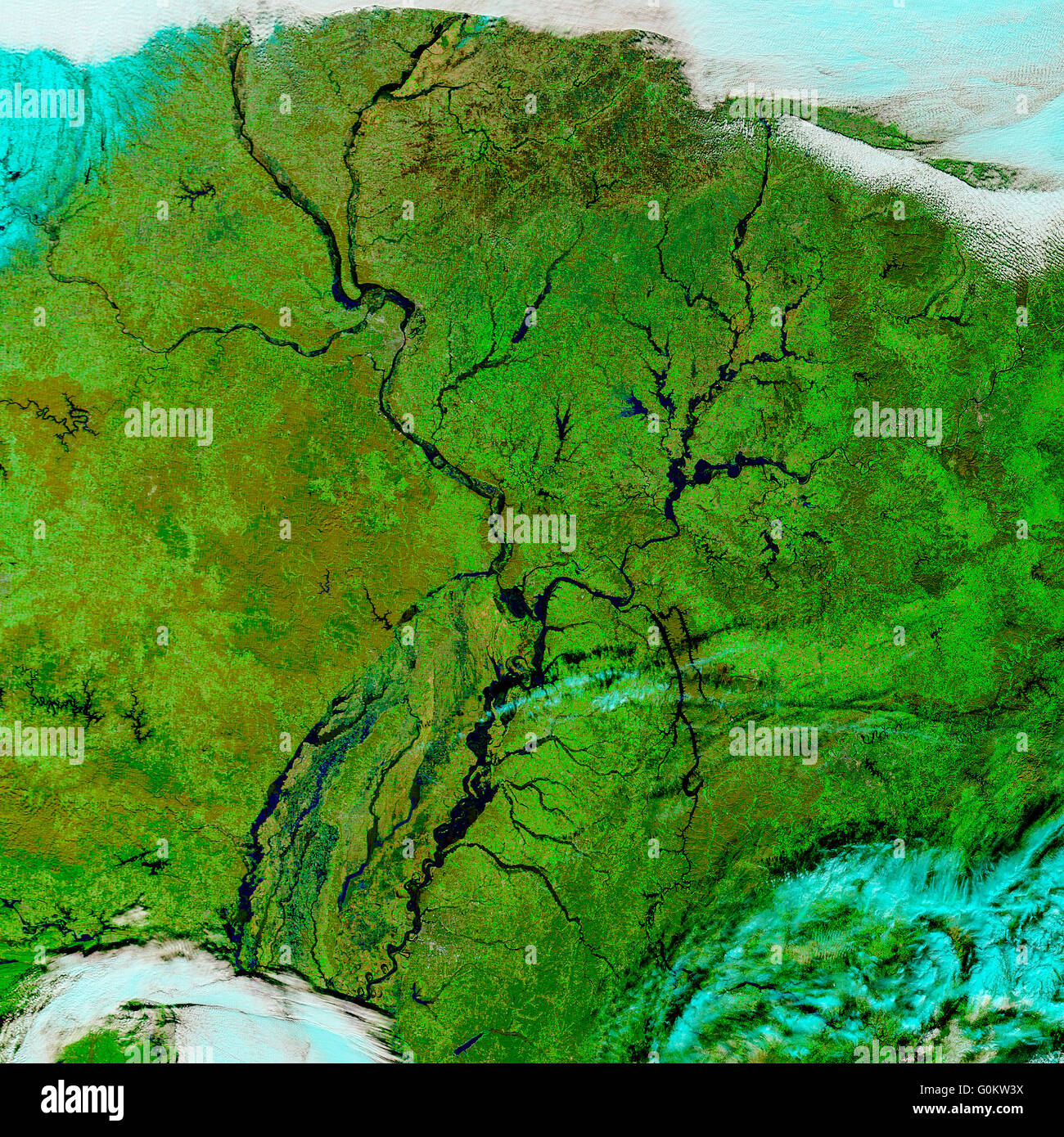 Earth top view from space. Elements of this image furnished by NASA ...