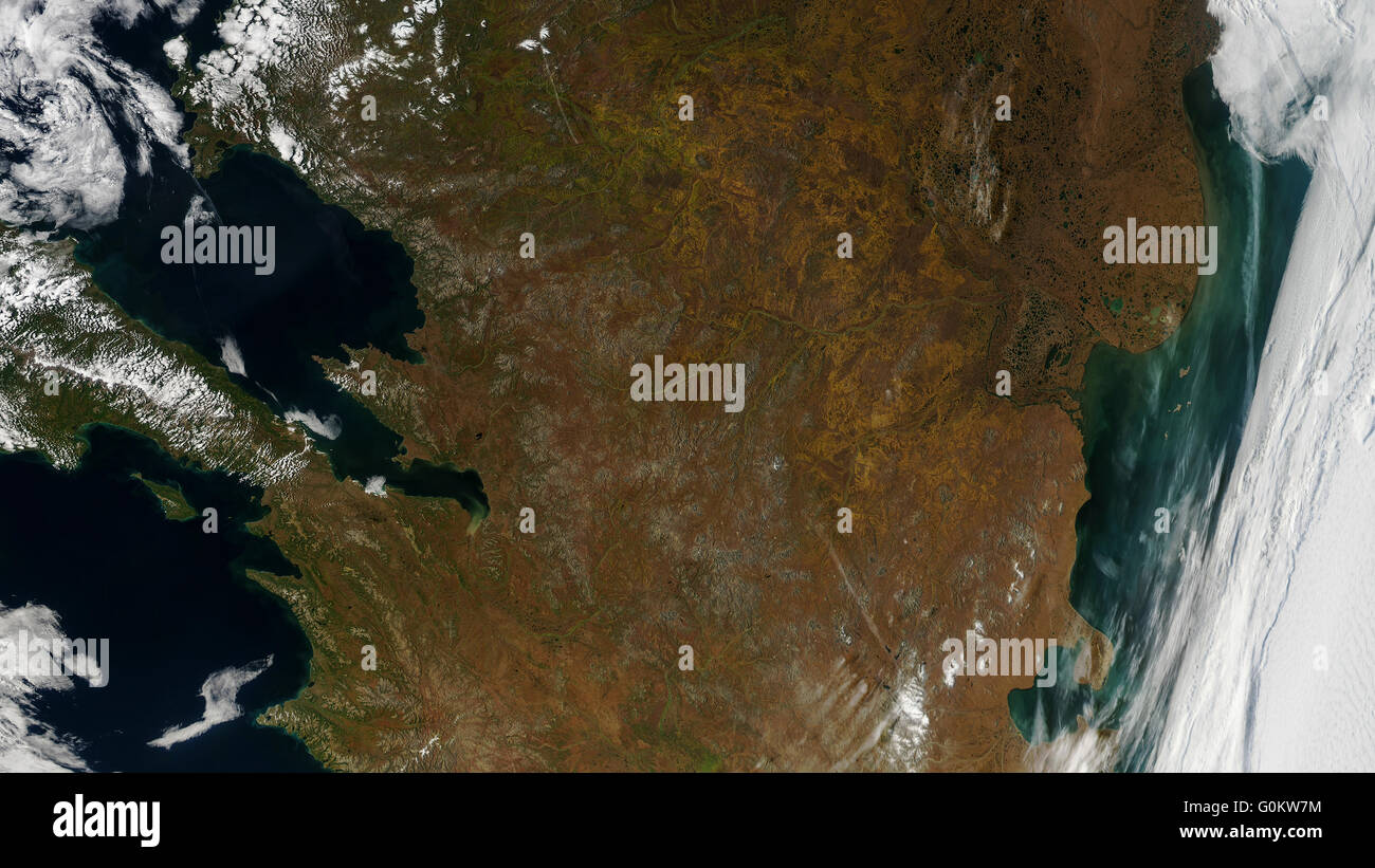 Earth top view from space. Elements of this image furnished by NASA ...