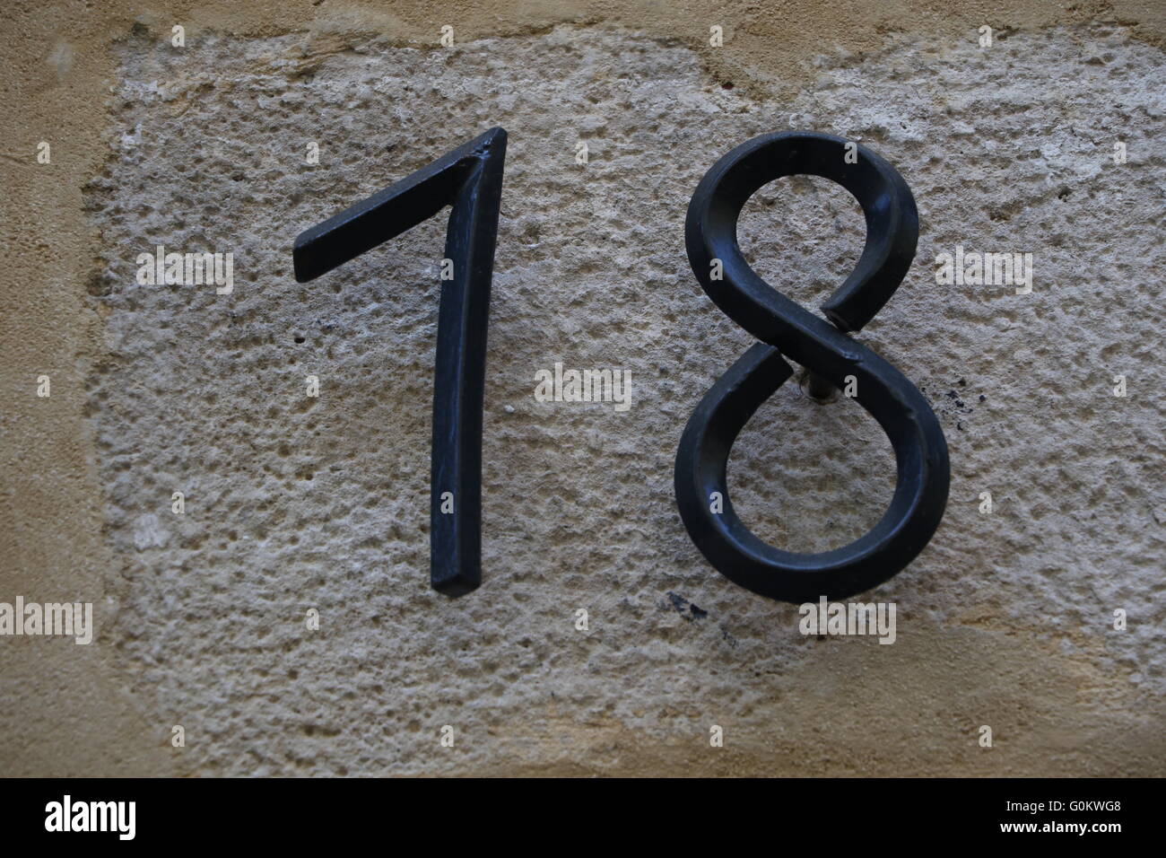 House number 18 in Paris Stock Photo - Alamy