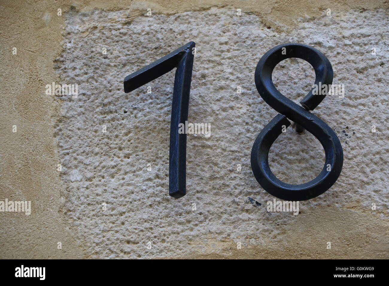 House number 18 in Paris Stock Photo - Alamy