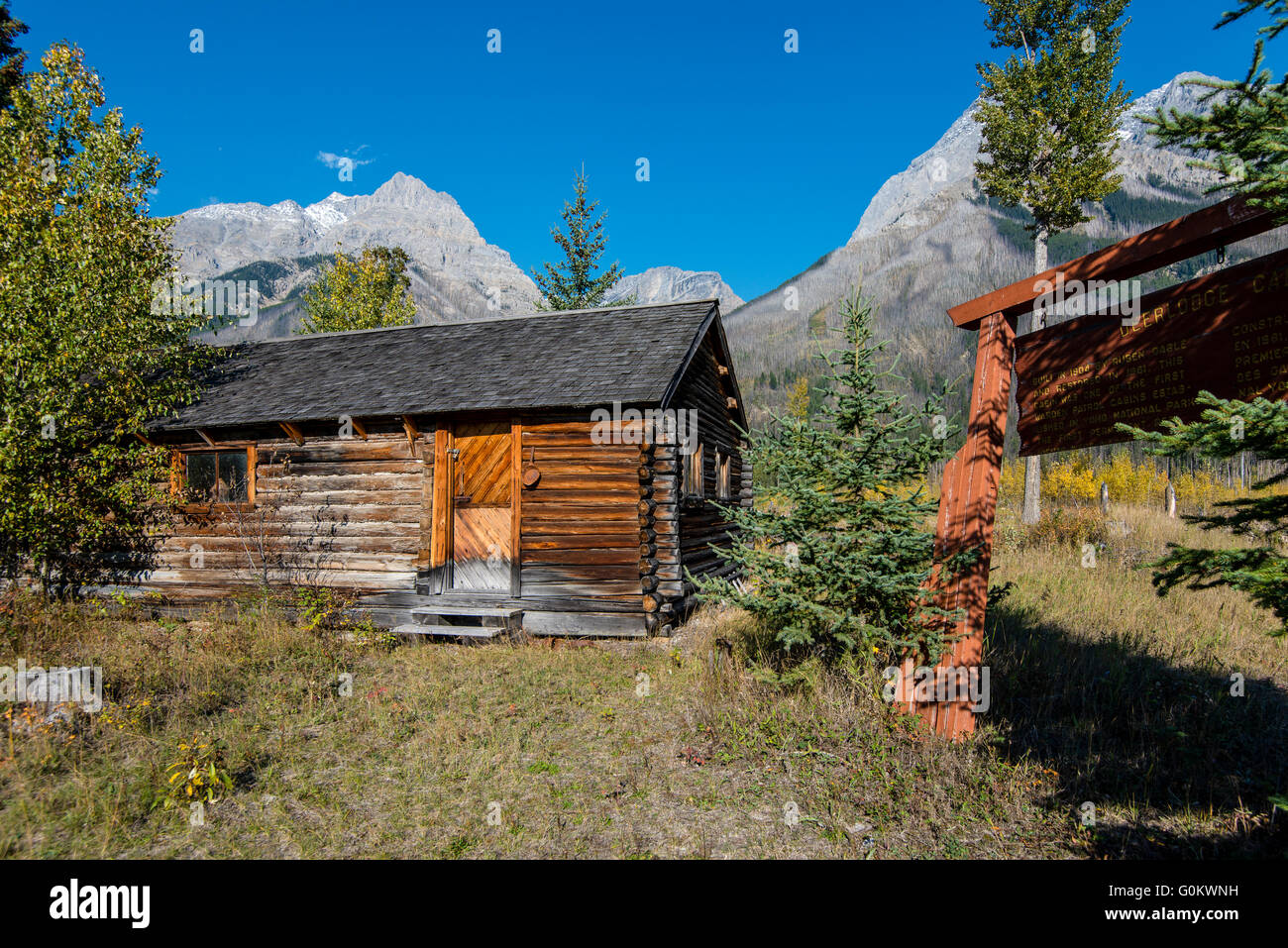 Deerlodge Cabin, first supervisory hut from 1904, Yoho National Park ...