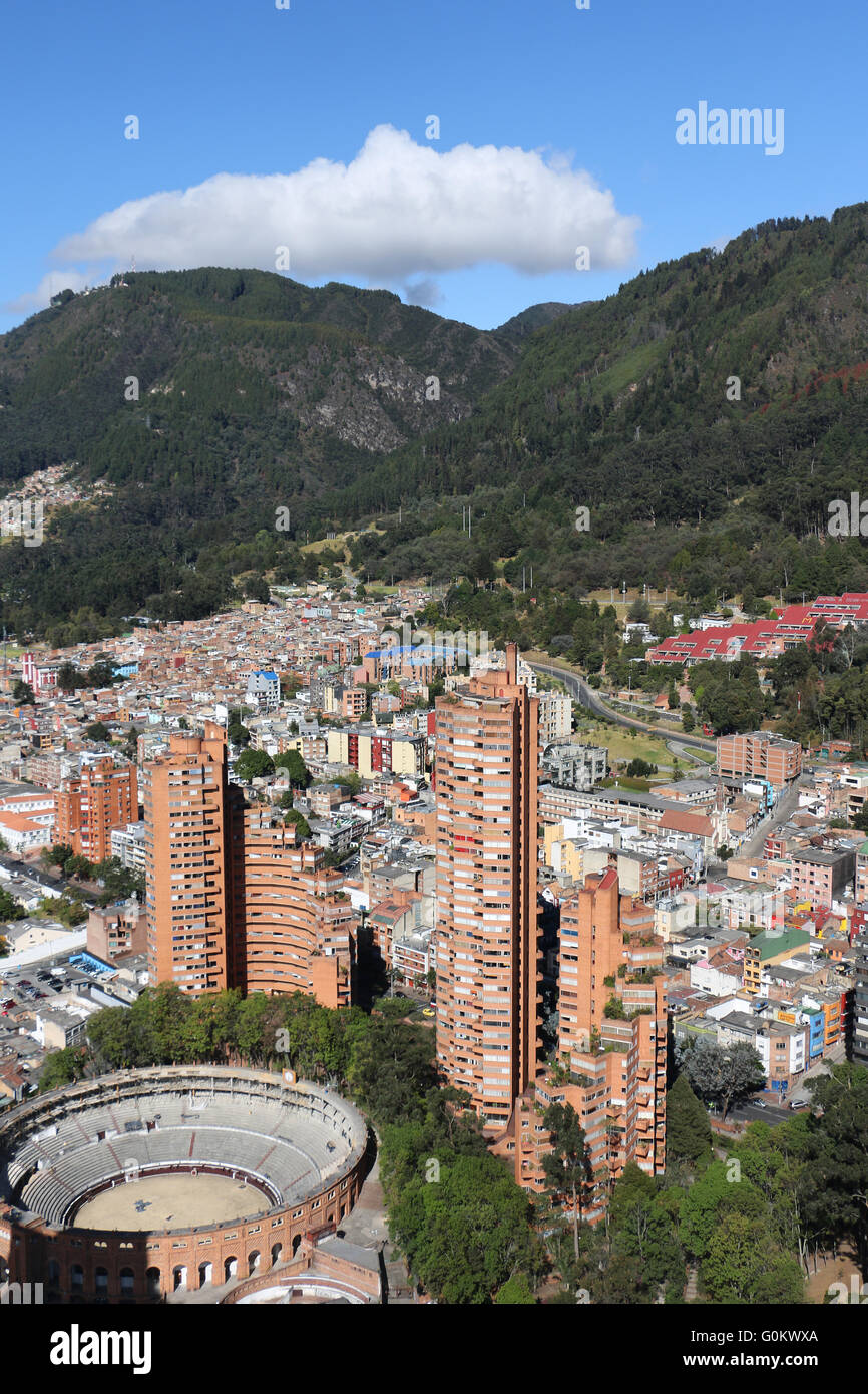 View of Bogota, Colombia, crom the top of the Colpatria tower Stock ...