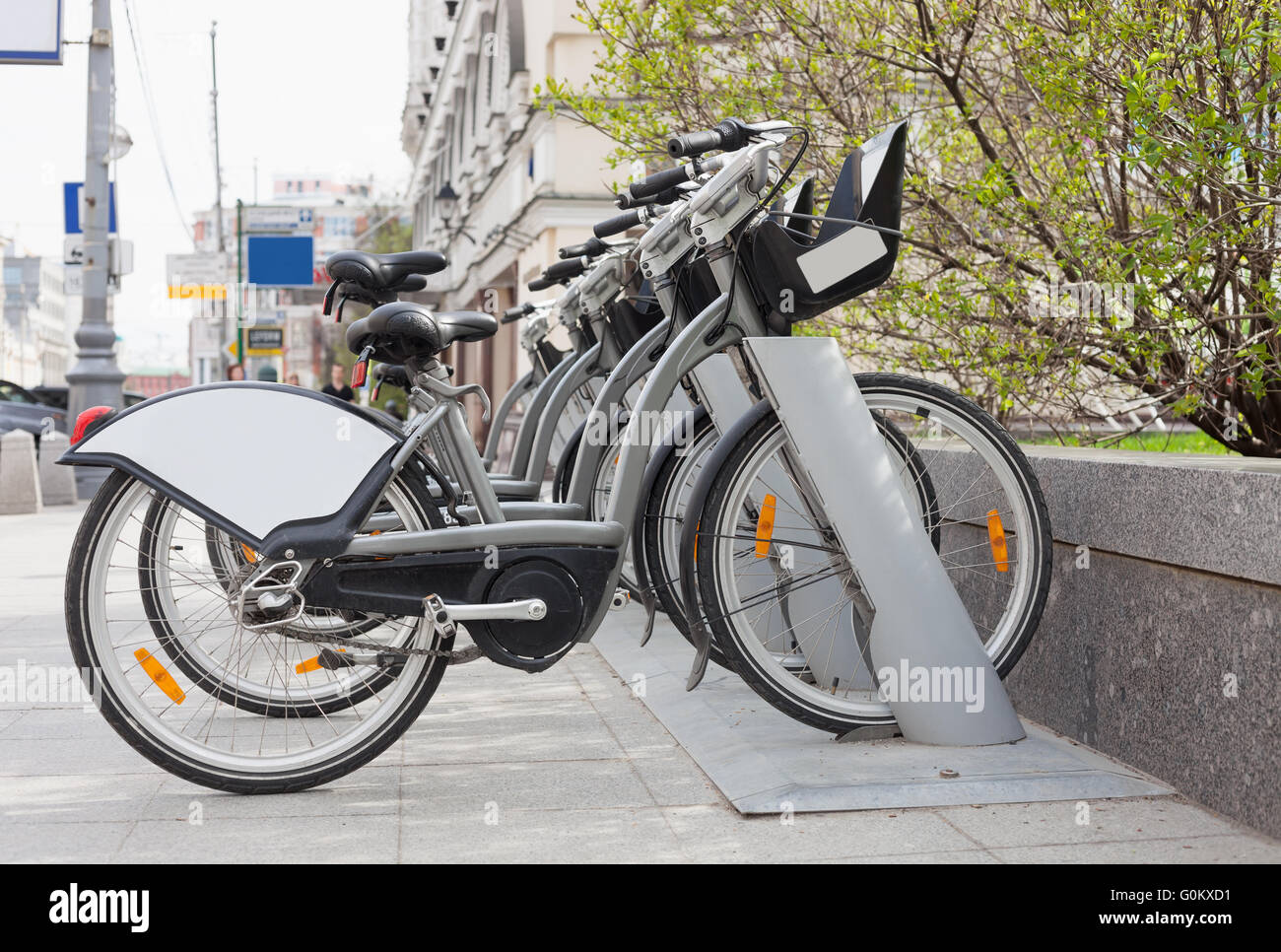 Rental bike pickup location in the city. Great way to take bicycle for ...
