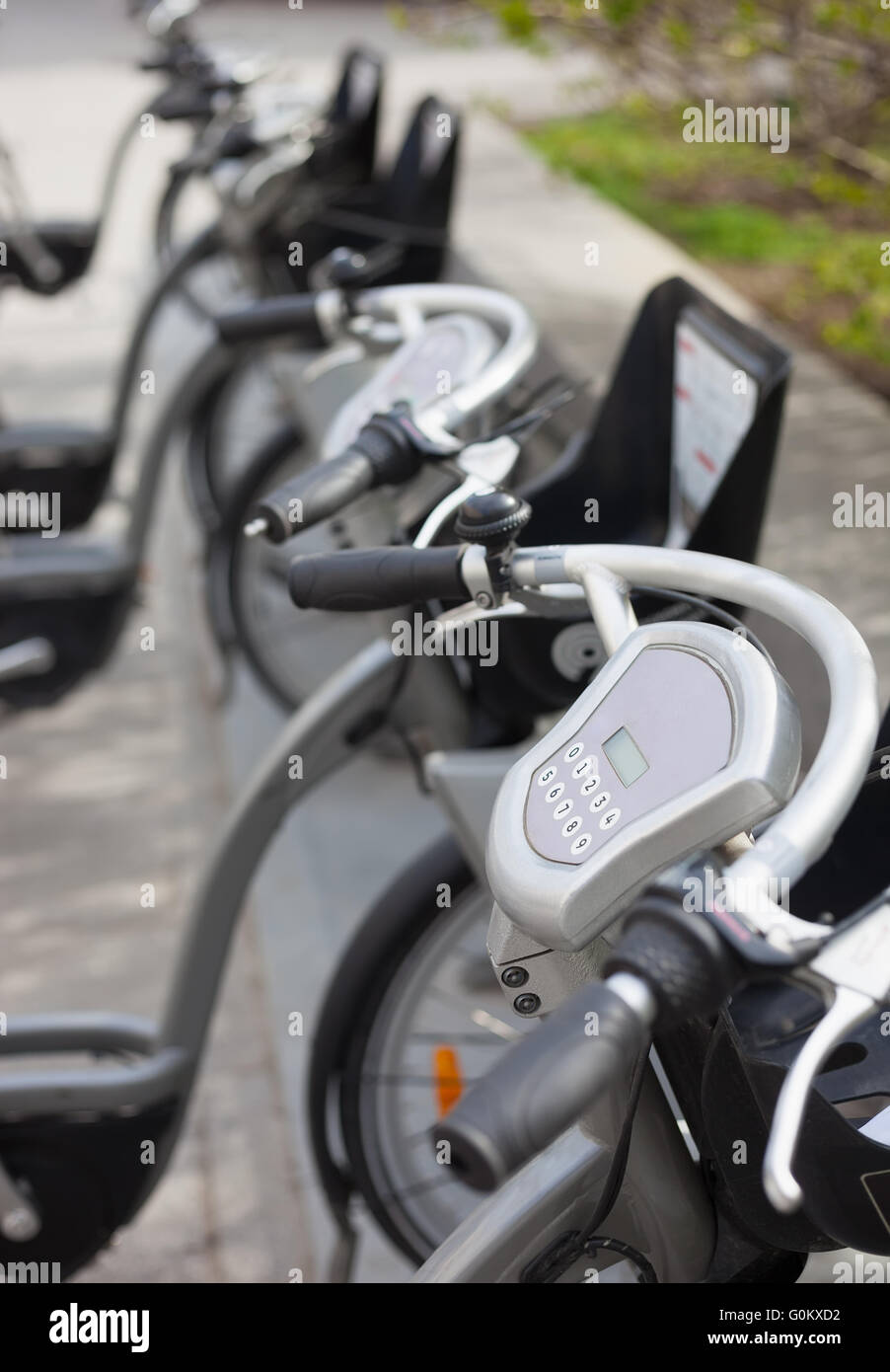 Rental bike pickup location in the city. Great way to take bicycle for ...