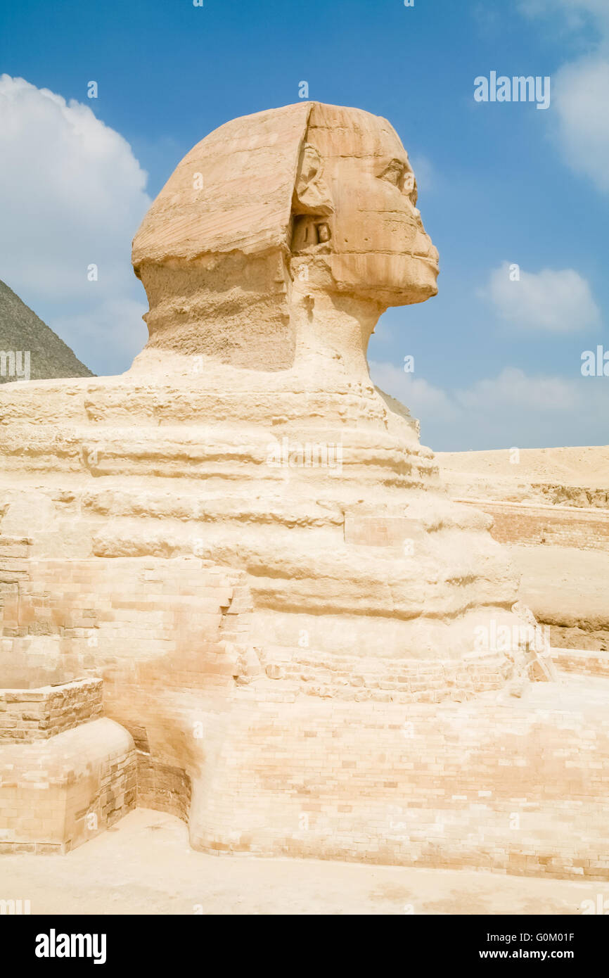 landmark of famous Great Sphinx, from century XXVI Before Christ ...