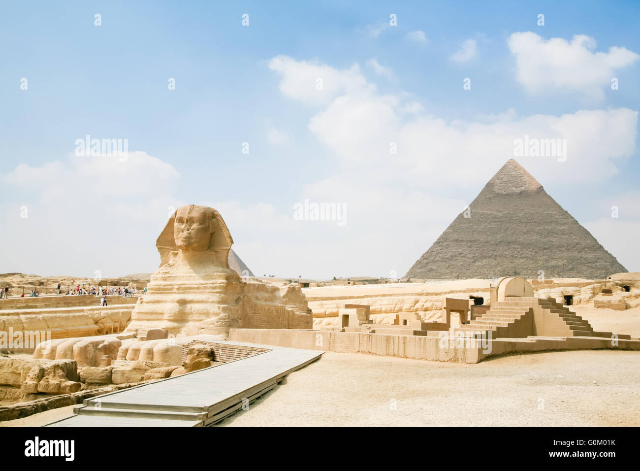 landmark of famous Great Sphinx, from century XXVI Before Christ, and ...