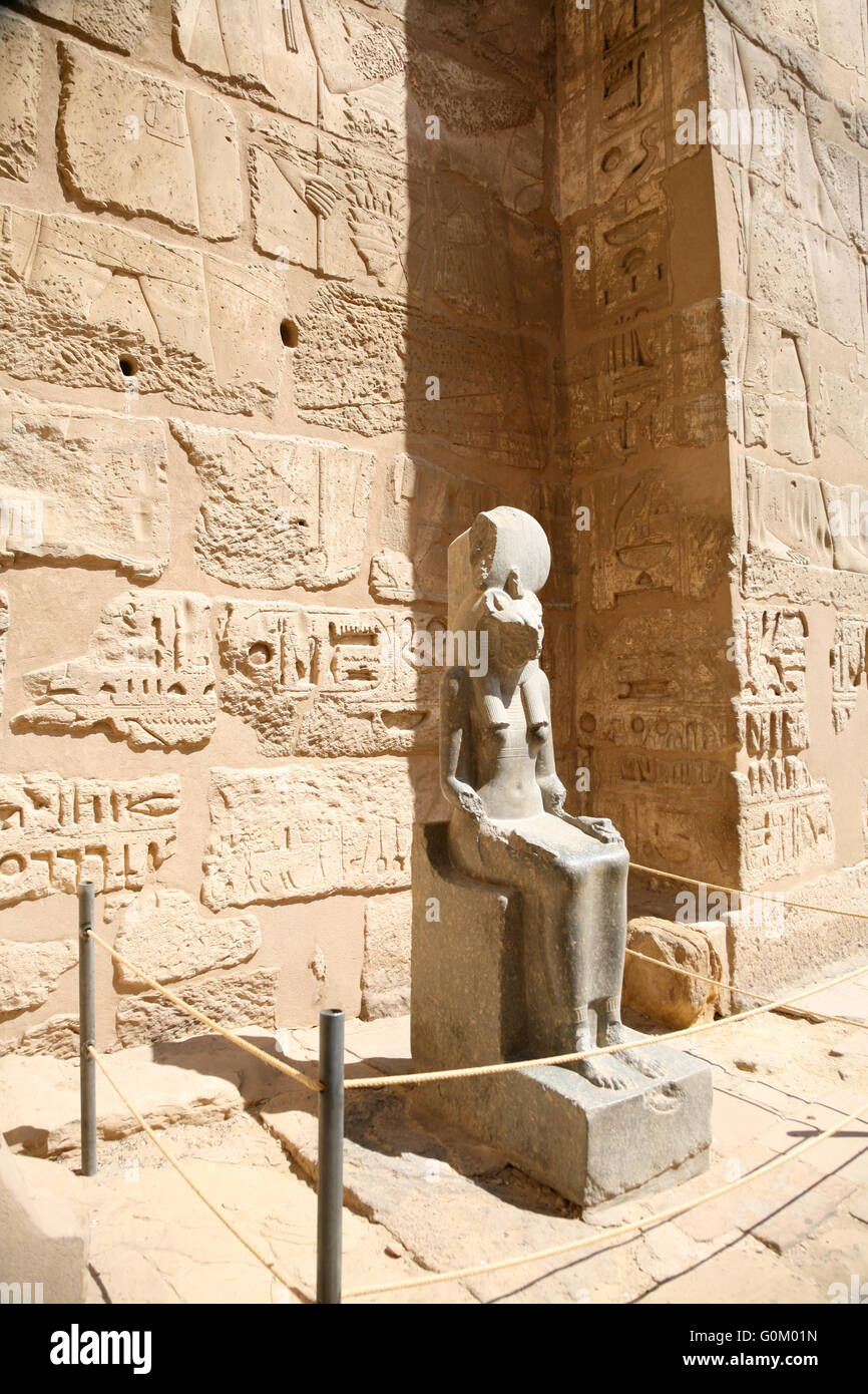 sculpture statue of landmark Egyptian warrior goddess Sekhmet, also ...