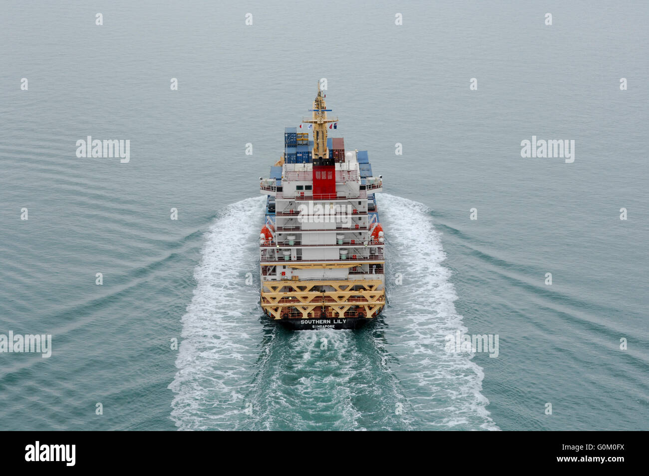 Container ship Southern Lily heads out of Auckland Harbour with ...