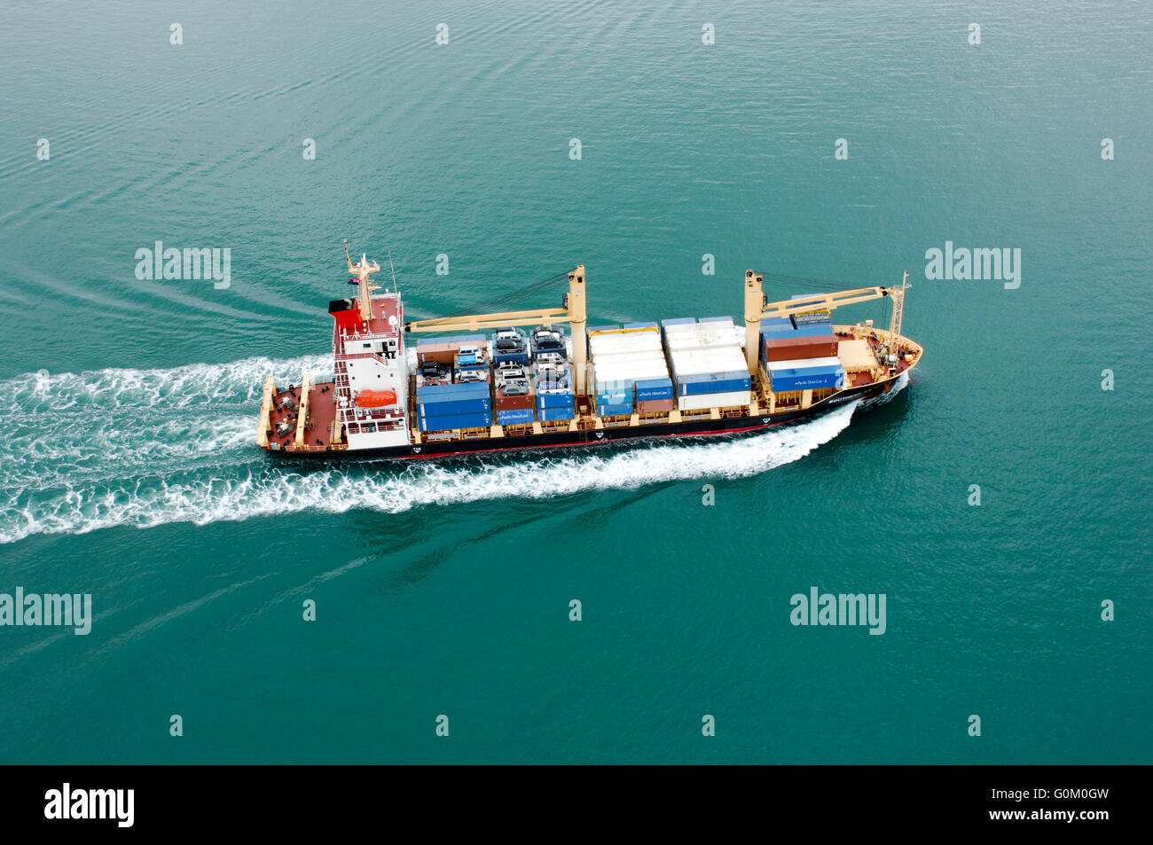 Aerial view sea going container hi-res stock photography and images - Alamy