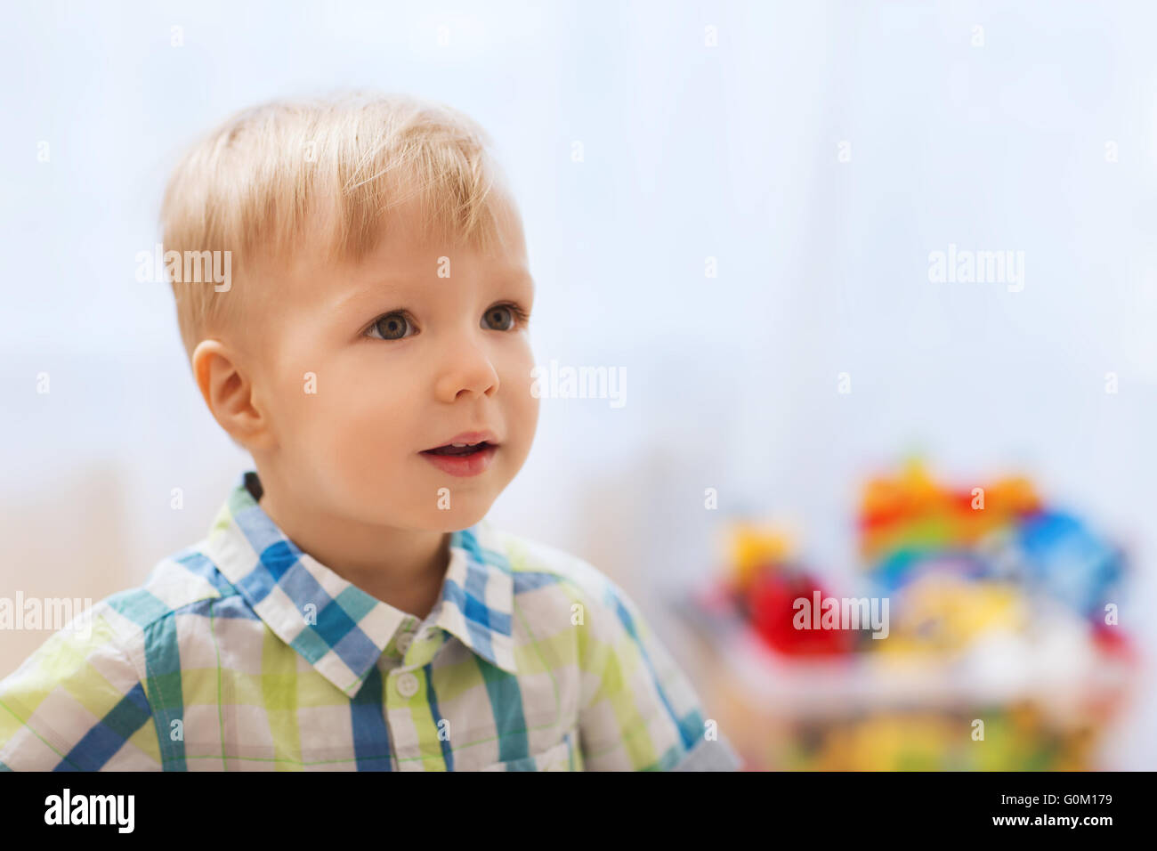 happy little baby boy at home Stock Photo - Alamy