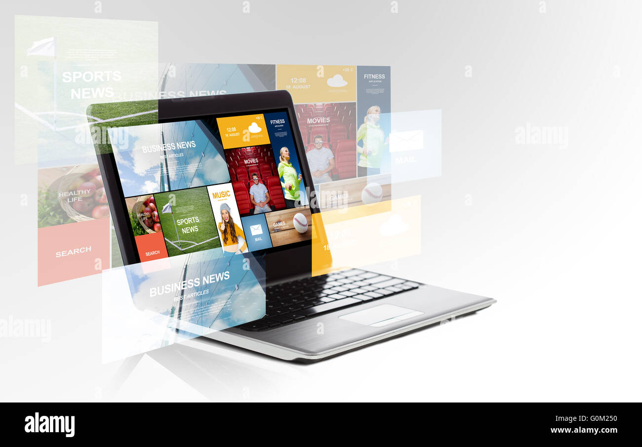 laptop computer with screen Stock Photo - Alamy
