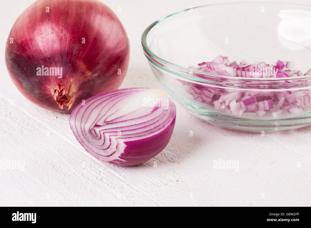 Diced red onion hi-res stock photography and images - Alamy