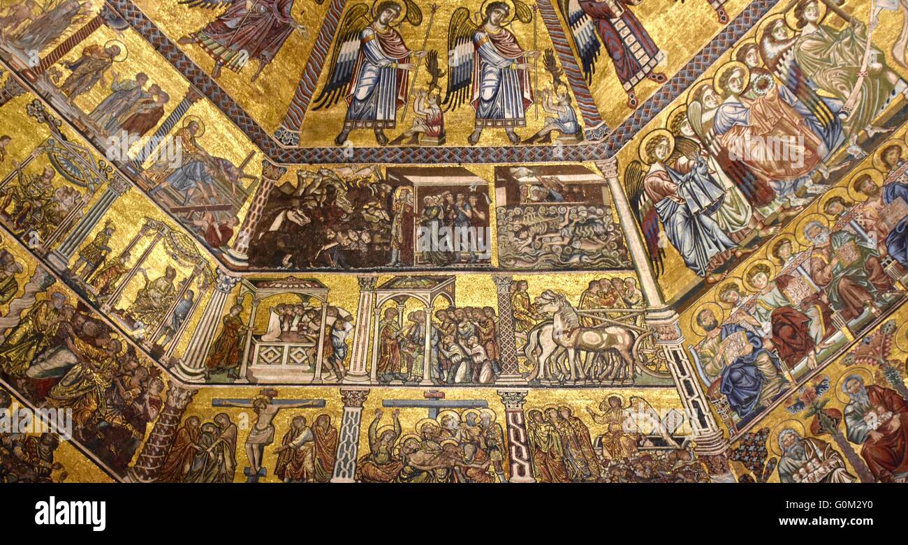 A beautifully designed cathedral ceiling in the heart of Florence Stock ...